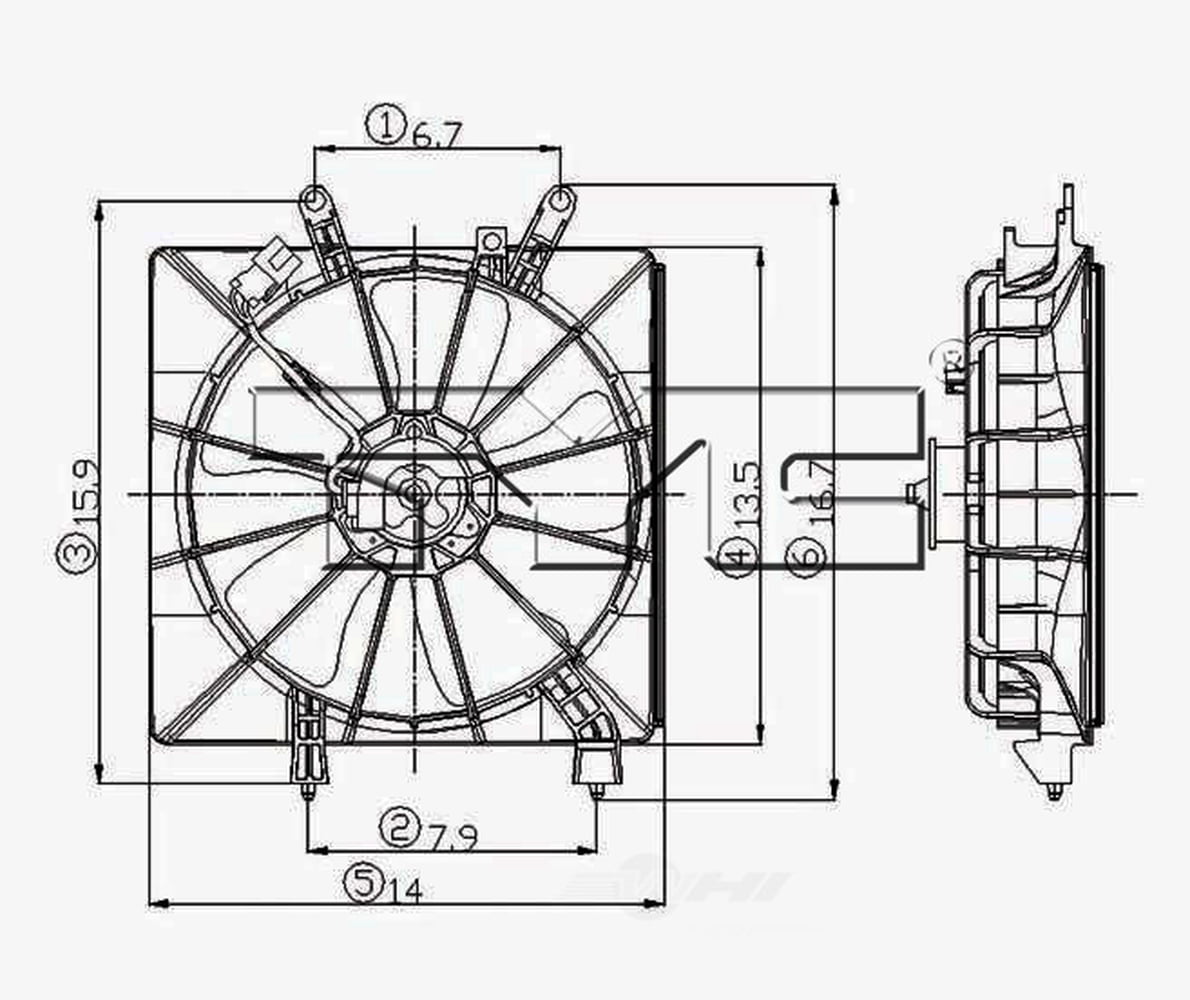 Engine Cooling Fan Assembly Fits 2005 Honda Civic - Walmart.com