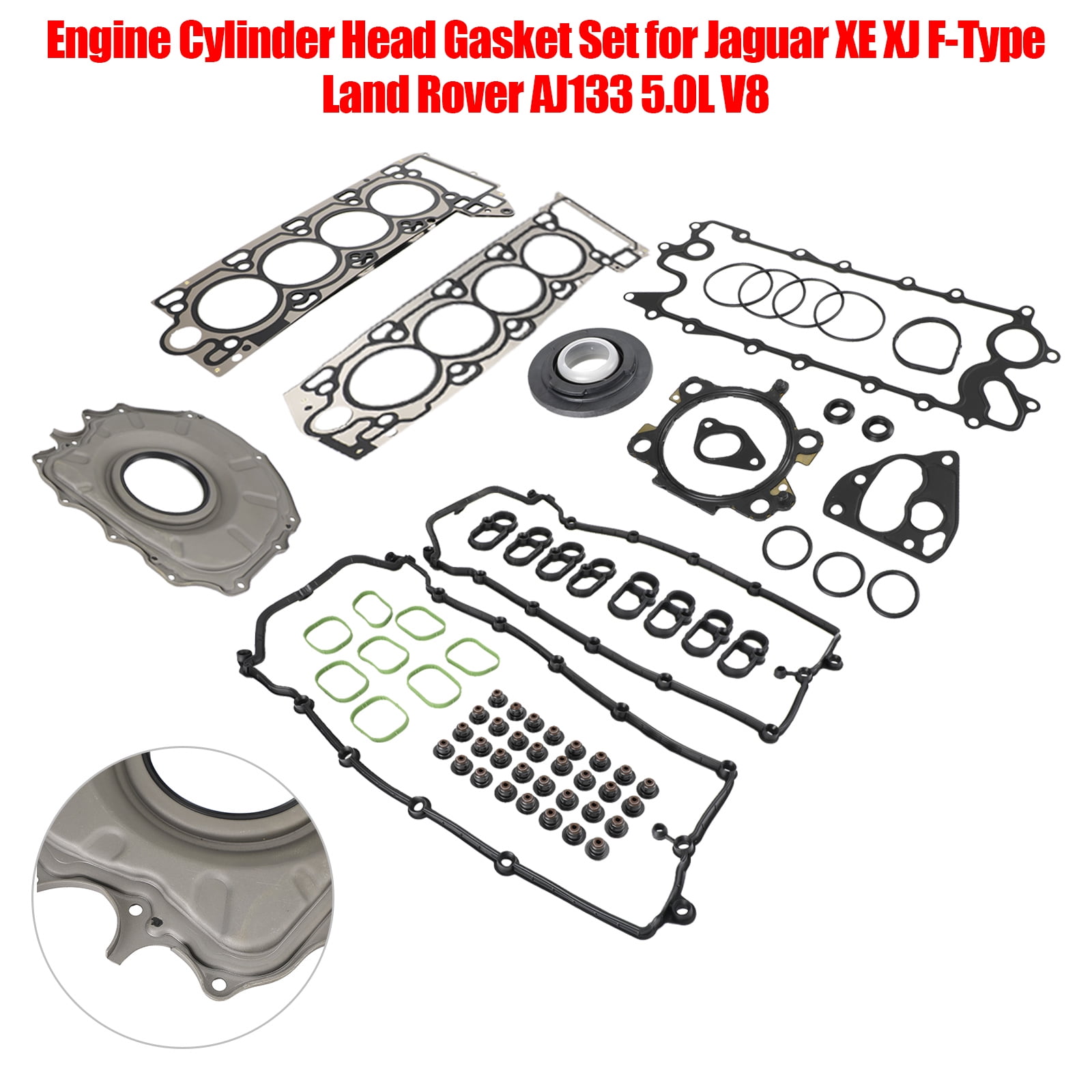 Engine Cylinder Head Gasket Set for Jaguar XE XJ F-Type Land Rover ...