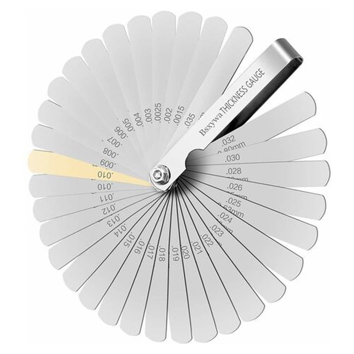 Engine Gap Measurement Tool Feeler Gauge, 32 Blades Stainless Steel Valve Shim Set, Metric ...