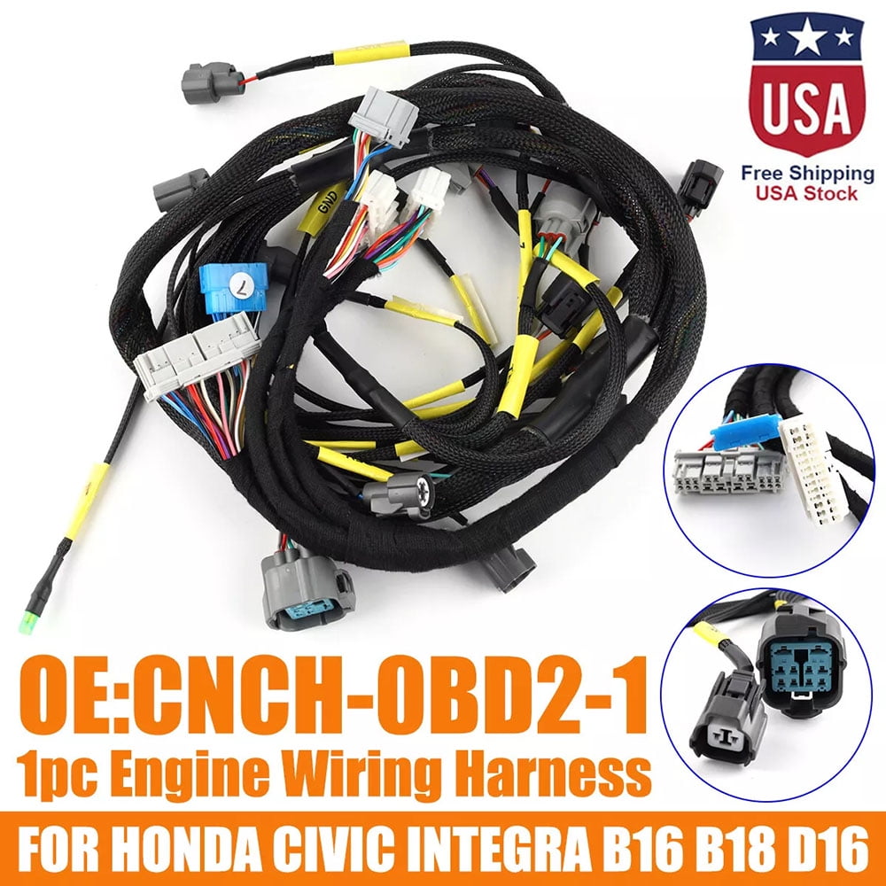 Engine Harness For Honda Civic Integra B16 B18 D16 Budget D & B ...