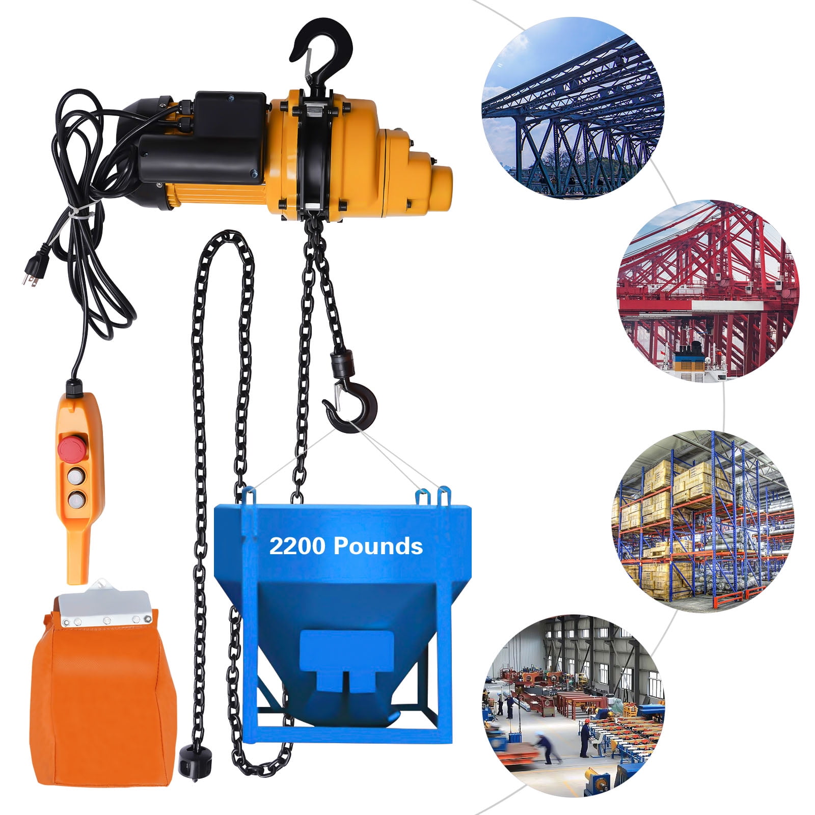 Engine Hoist – 1500W Pure Copper Motor, 13ft Lifting Height, Stable ...