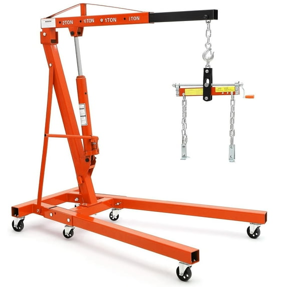 Engine Hoist with Load Leveler, 2 Ton Folding Hydraulic Engine Lifter ...