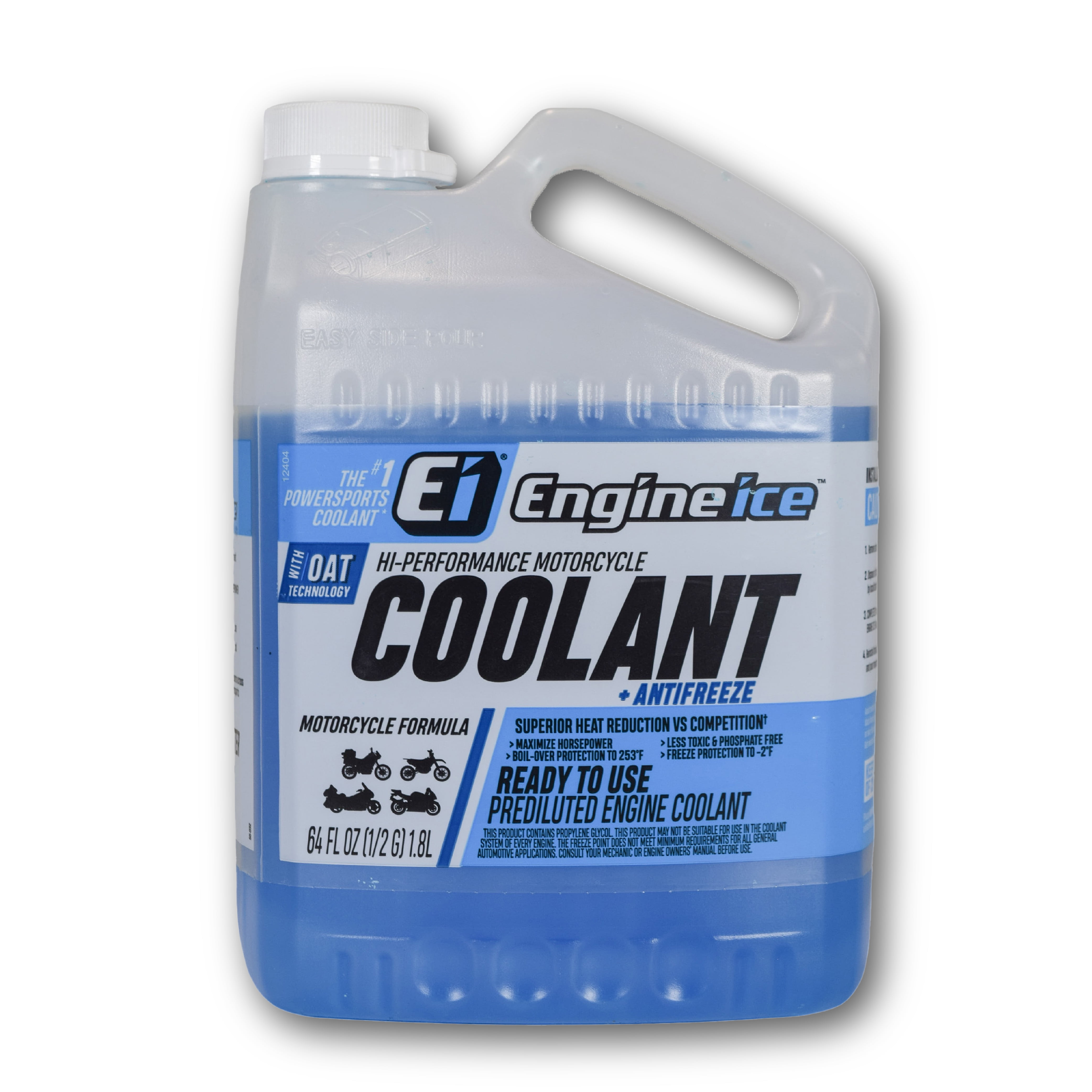 Engine Ice Hi-Performance Motorcycle Antifreeze & Coolant, Non-Toxic, 1 ...