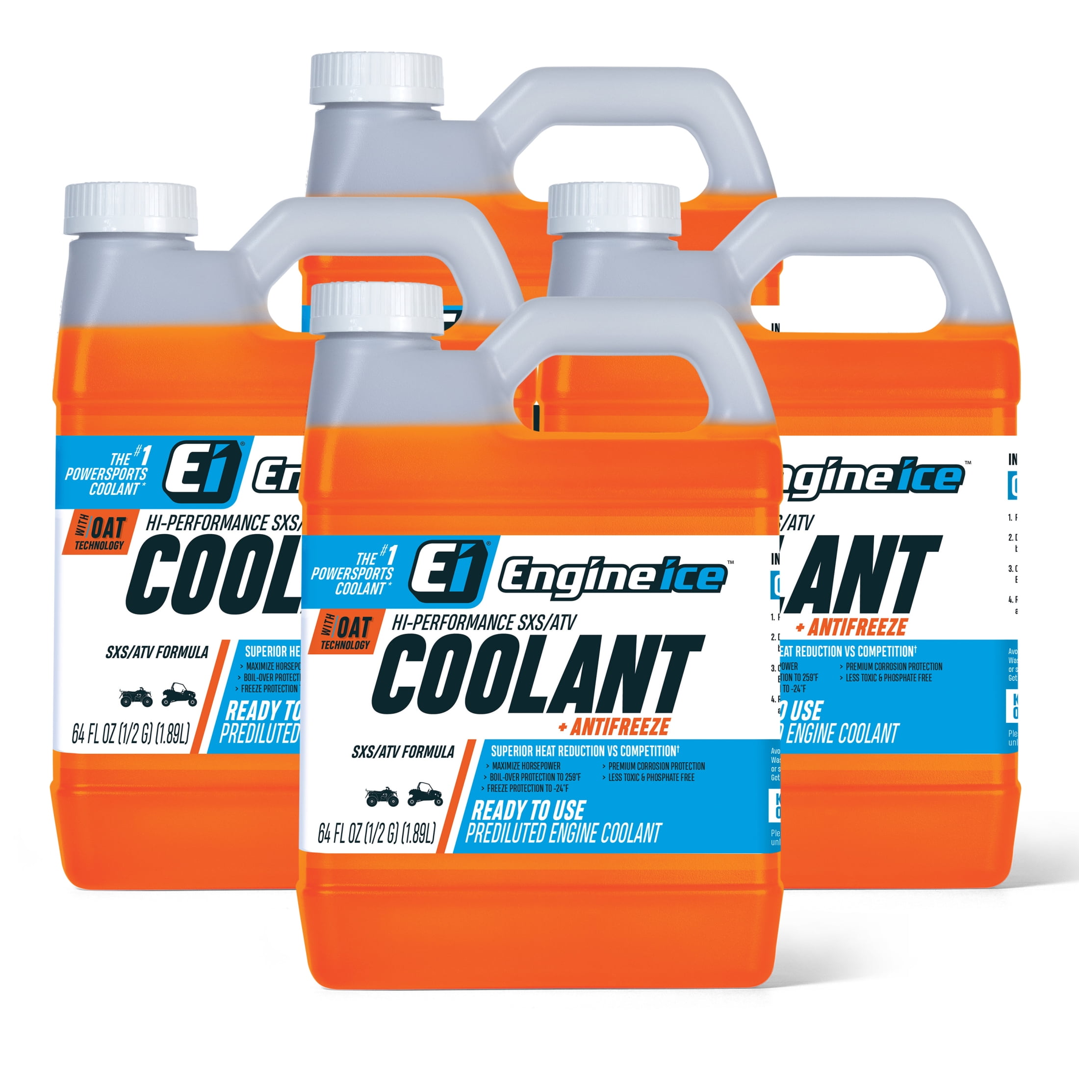 Engine Ice Hi-Performance SXS/ATV Coolant and Antifreeze, 4 Pack ...