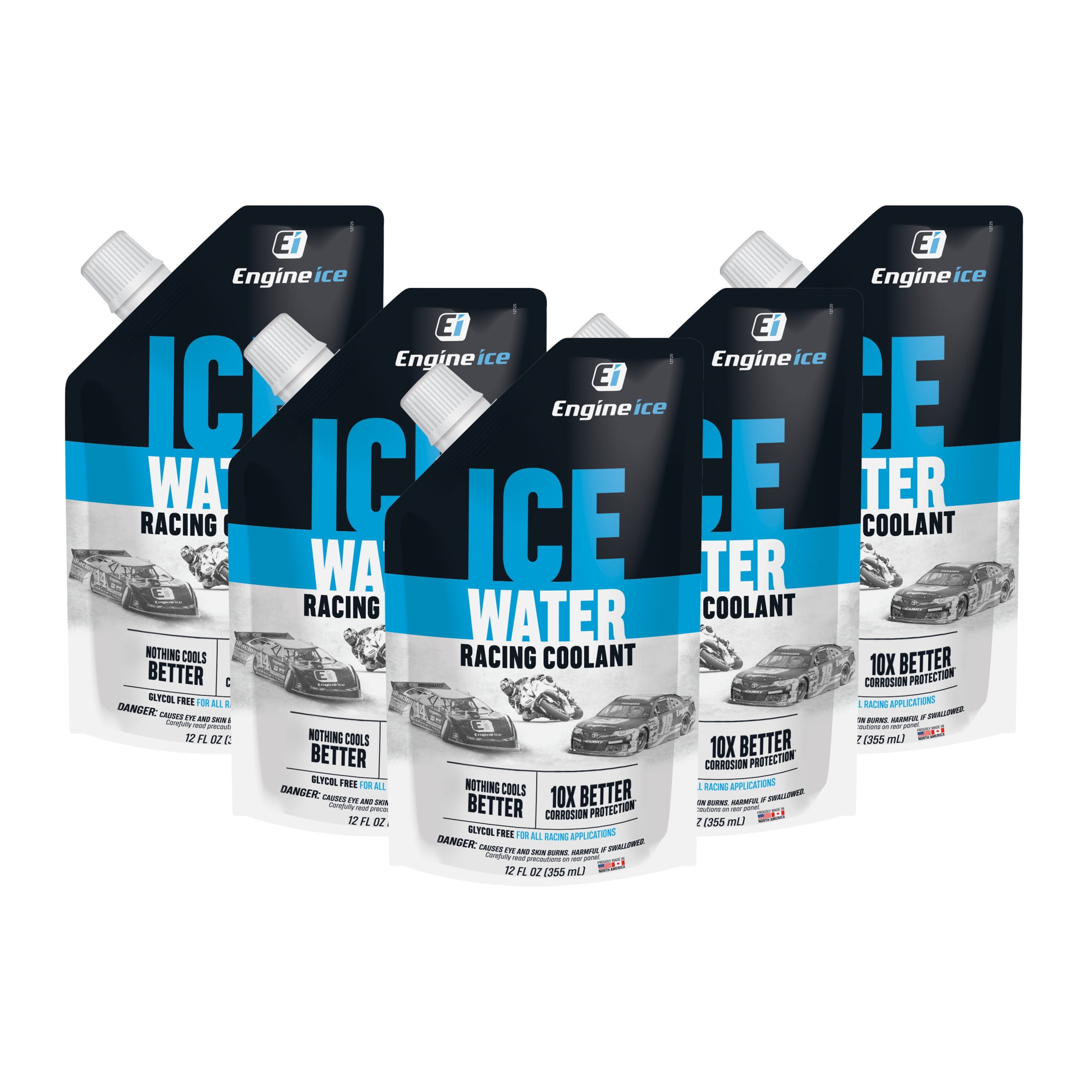 Engine Ice Ice Water Racing Coolant, 5 Pack Case - Walmart.com