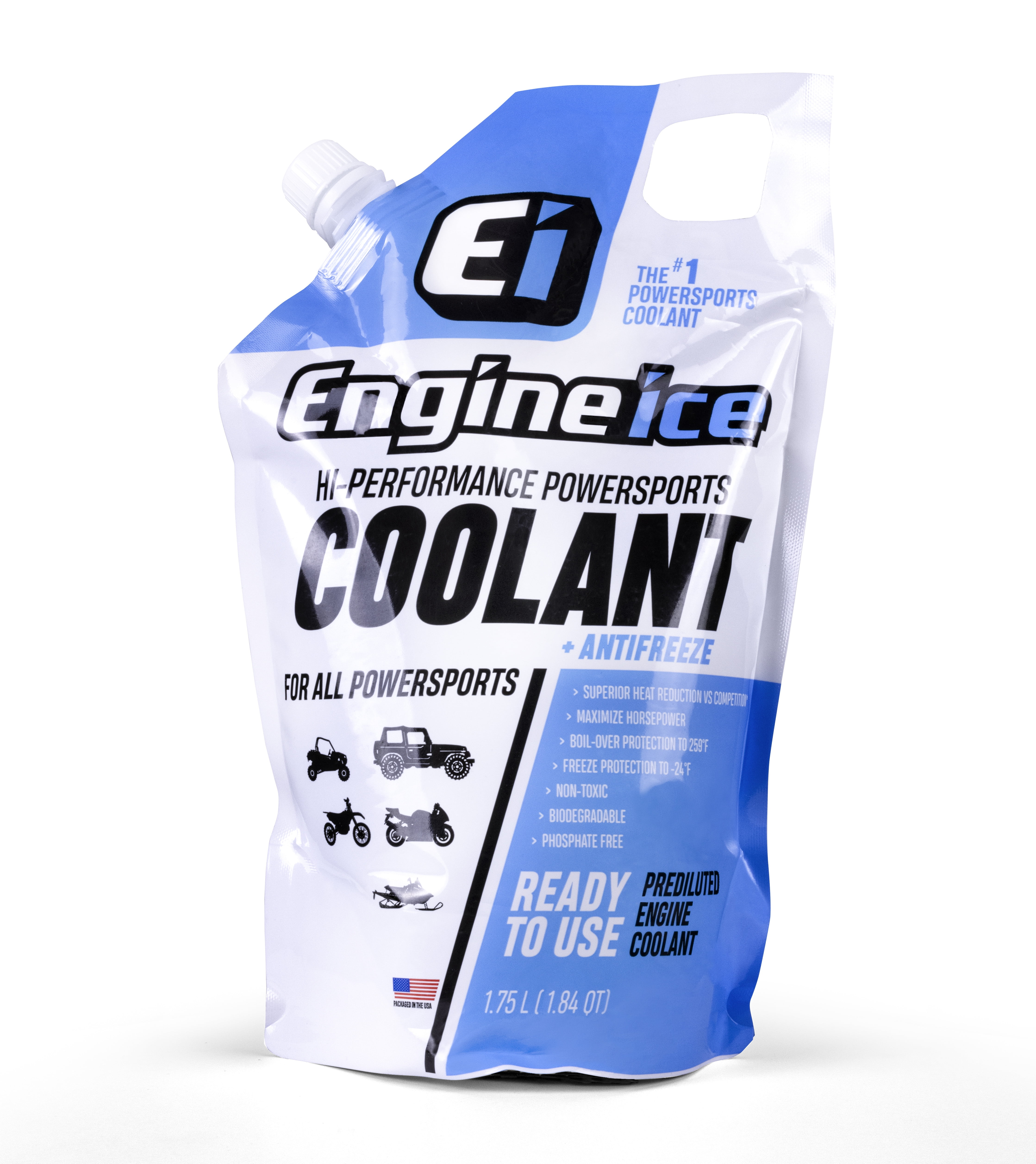 Engine Ice Powersport Coolant+Antifreeze for All Makes, 1.75 Liters ...