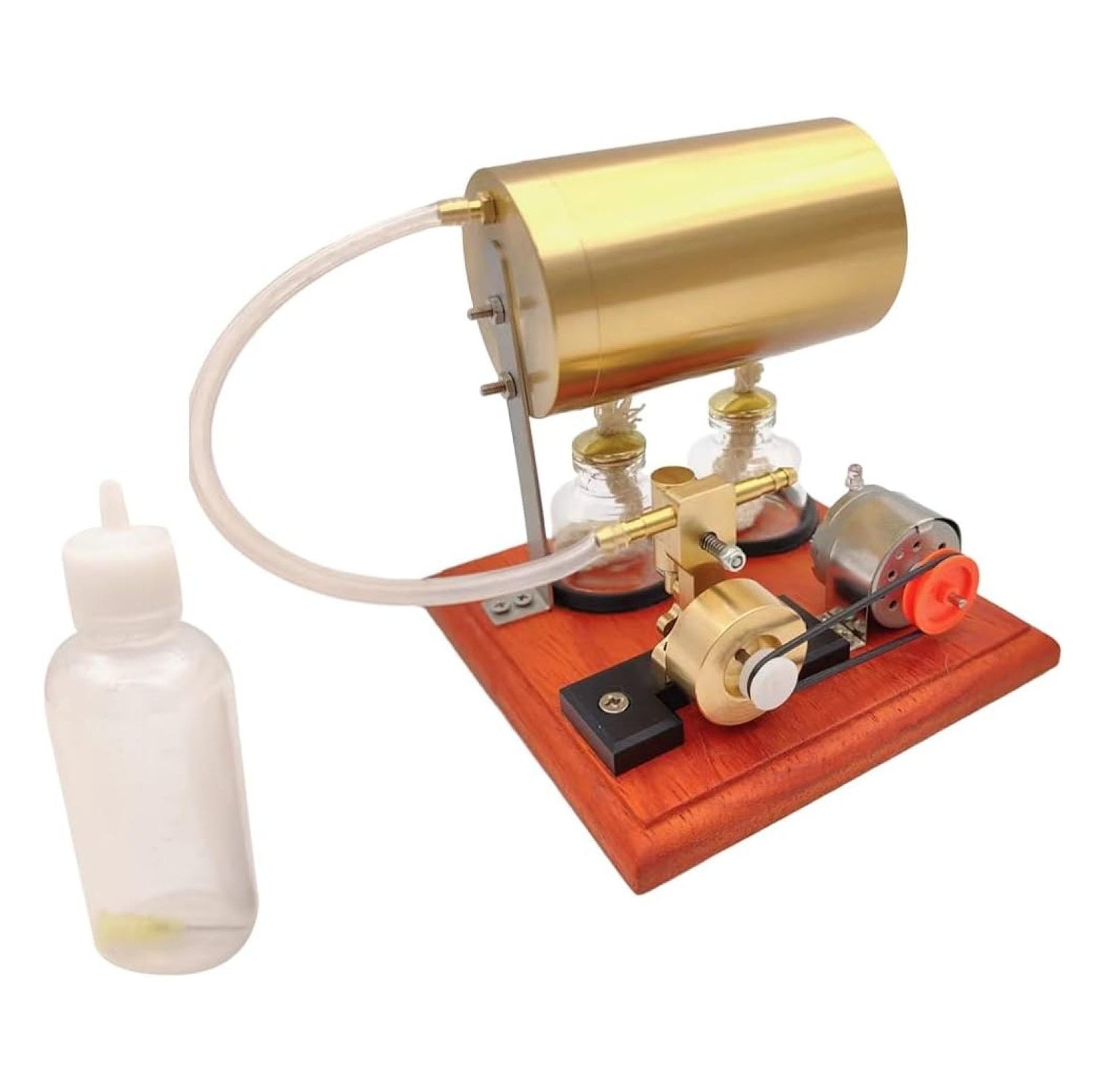 Engine Model with Boiler DIY Kit, 2025 Full Metal Mini Oscillating Engine Generator Model Kit ...