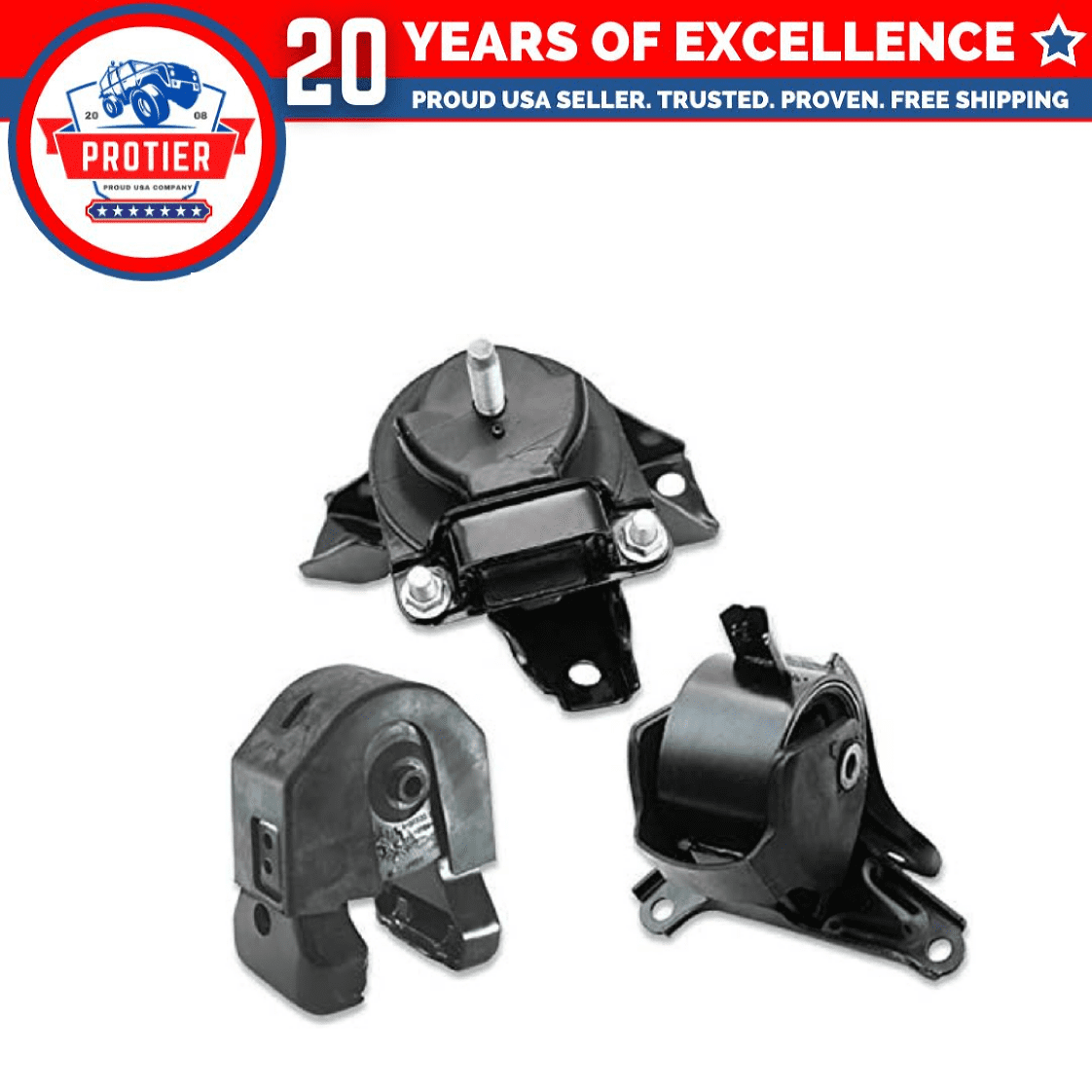 Engine Motor & Trans Mount 3PCS Set for 2006-2008 Hyundai Sonata 2.4L ...
