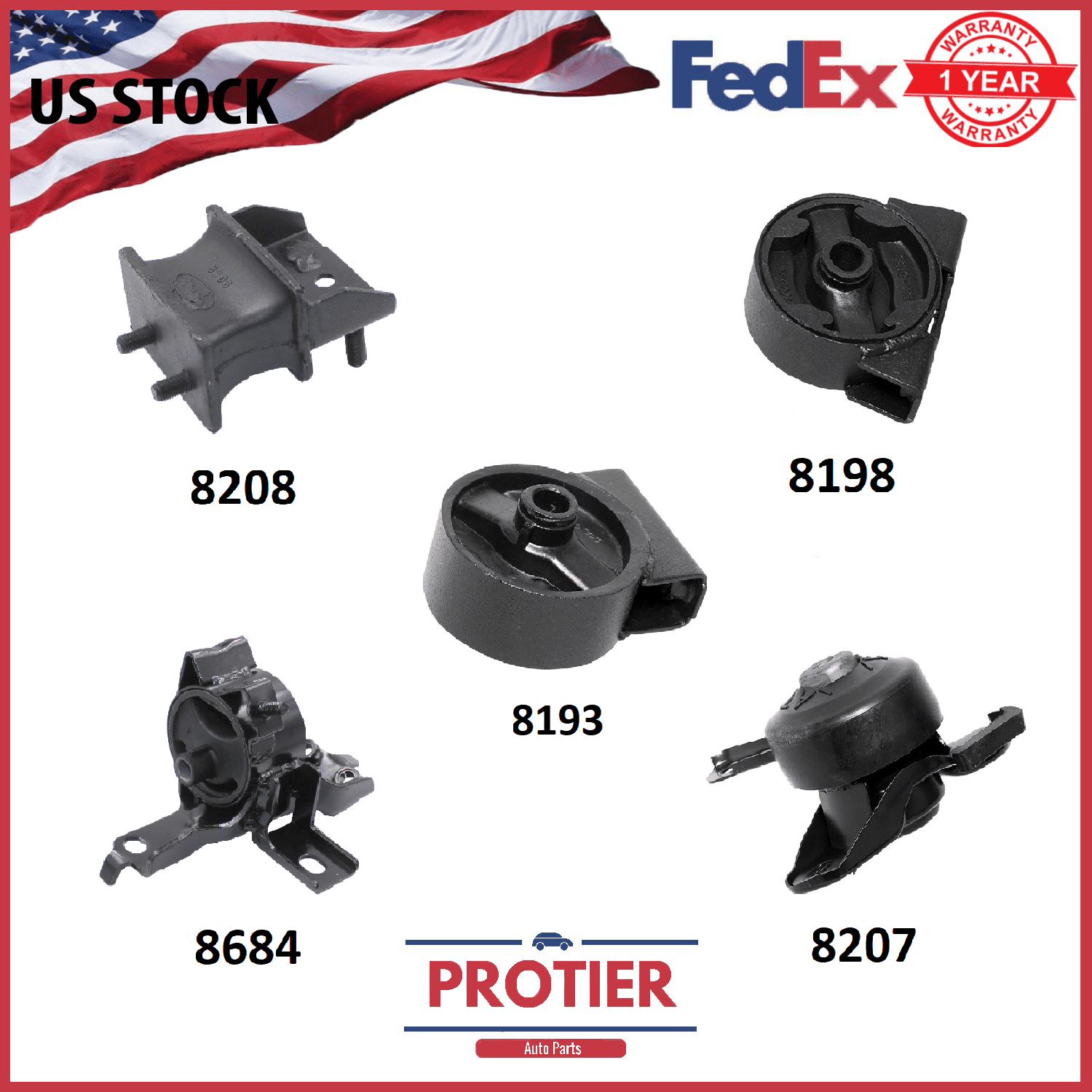 Engine Motor & Trans. Mount Set For 1989-1991 Toyota Camry 2.0L 2WD ...