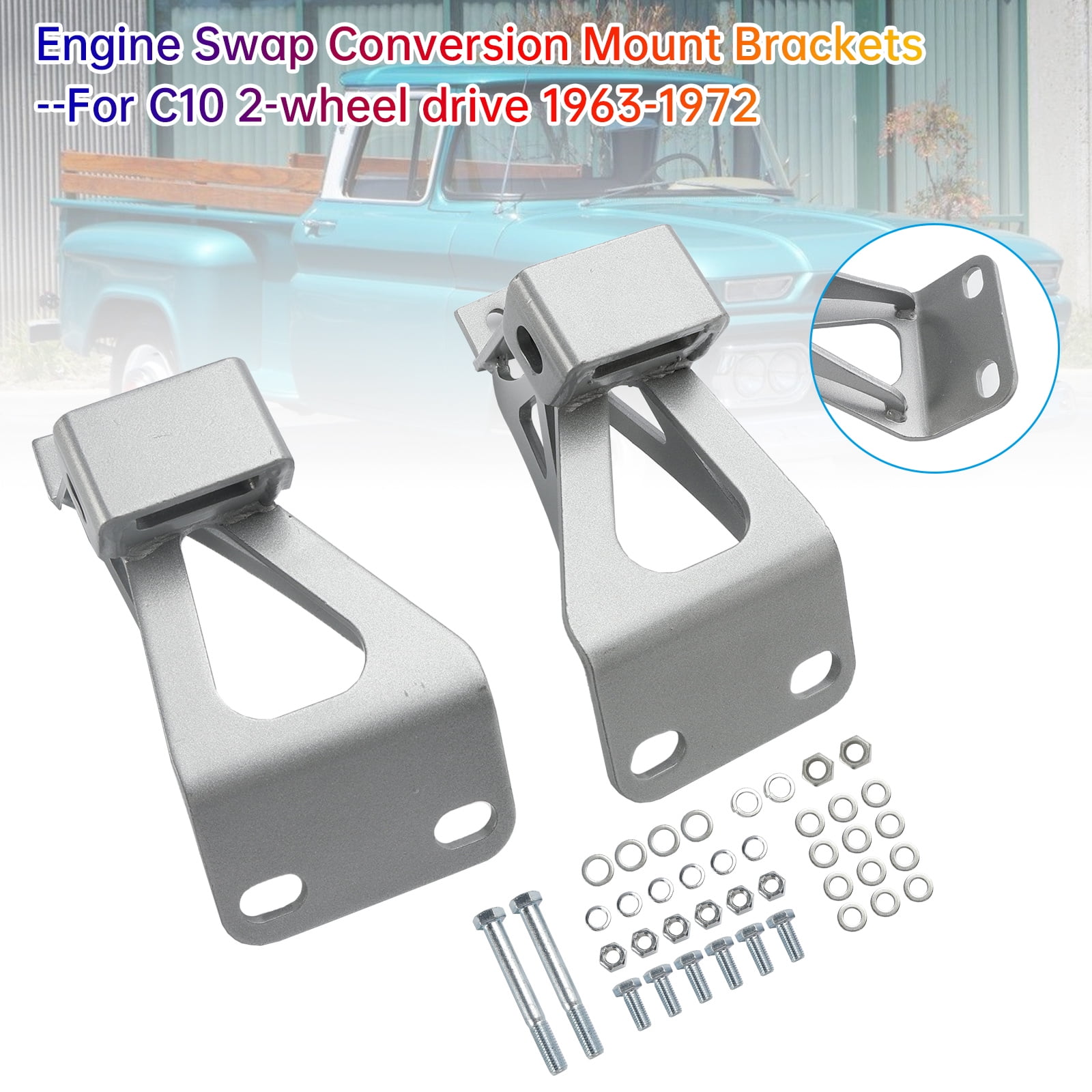 Engine Mounts Brackets for Chevy C10 For GMC Truck Small Block V8 1963 ...