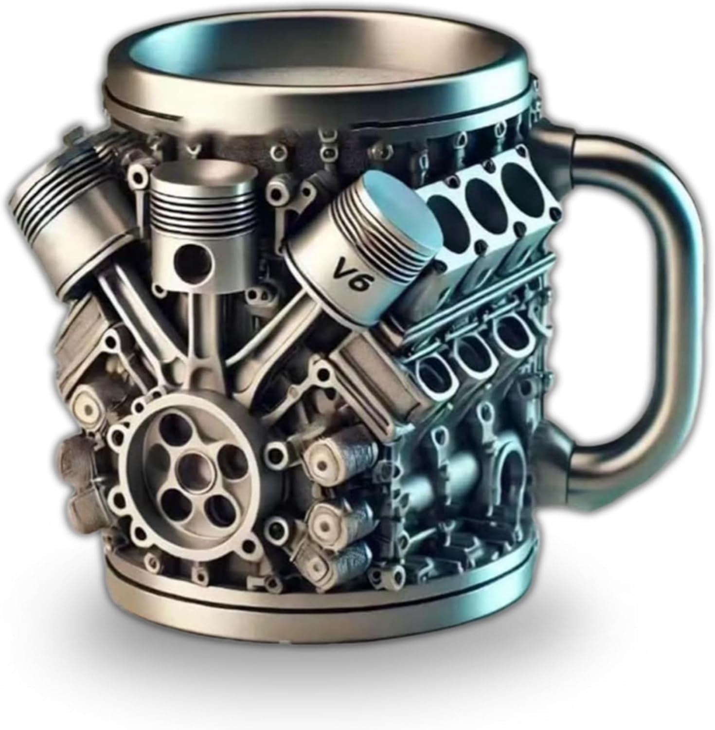 Engine Mug V8 / V6, Cool Black Coffee Mugs, Car Industry Design Machine ...