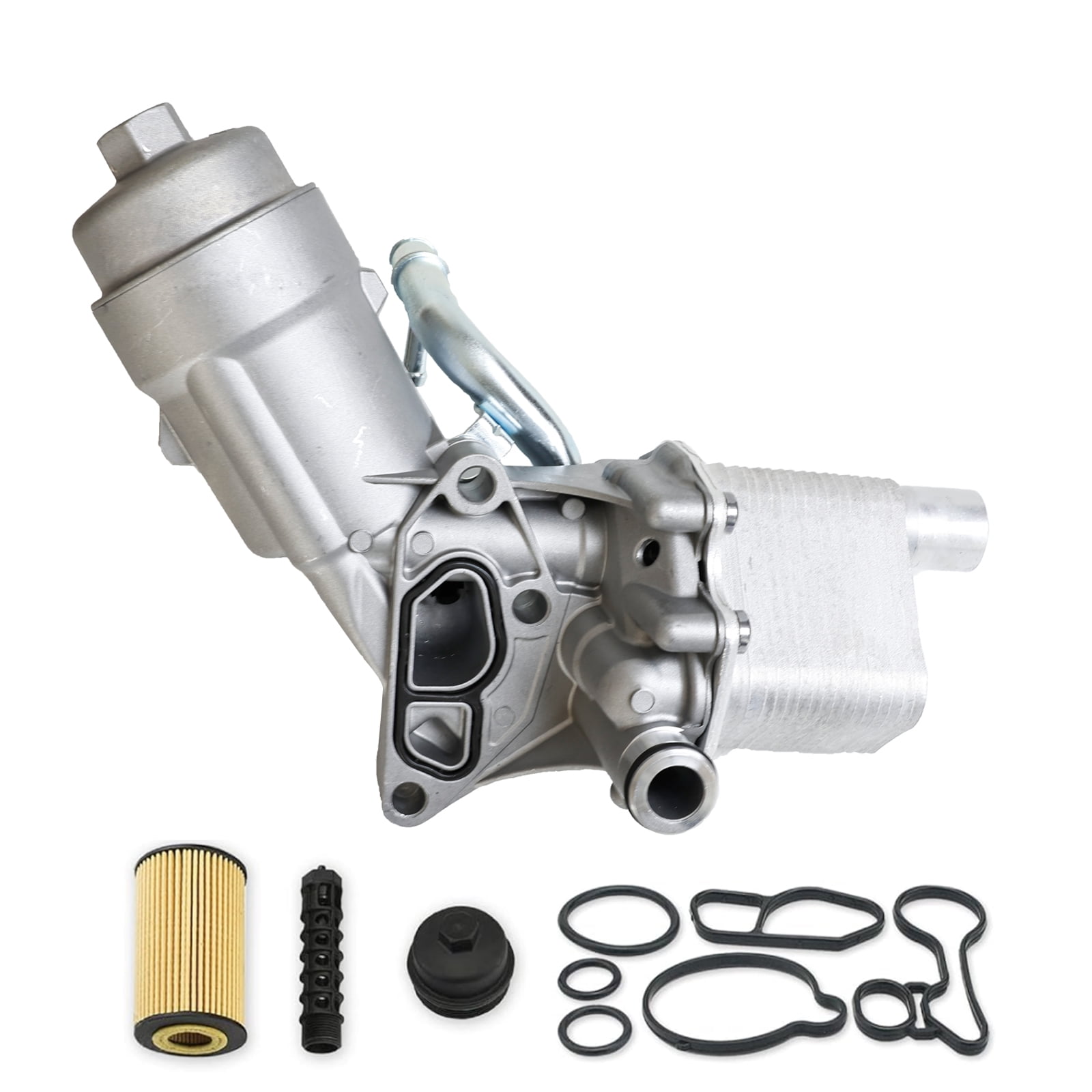 Engine Oil Cooler Filter Housing Assembly Adapter Kit with Gaskets Cap ...