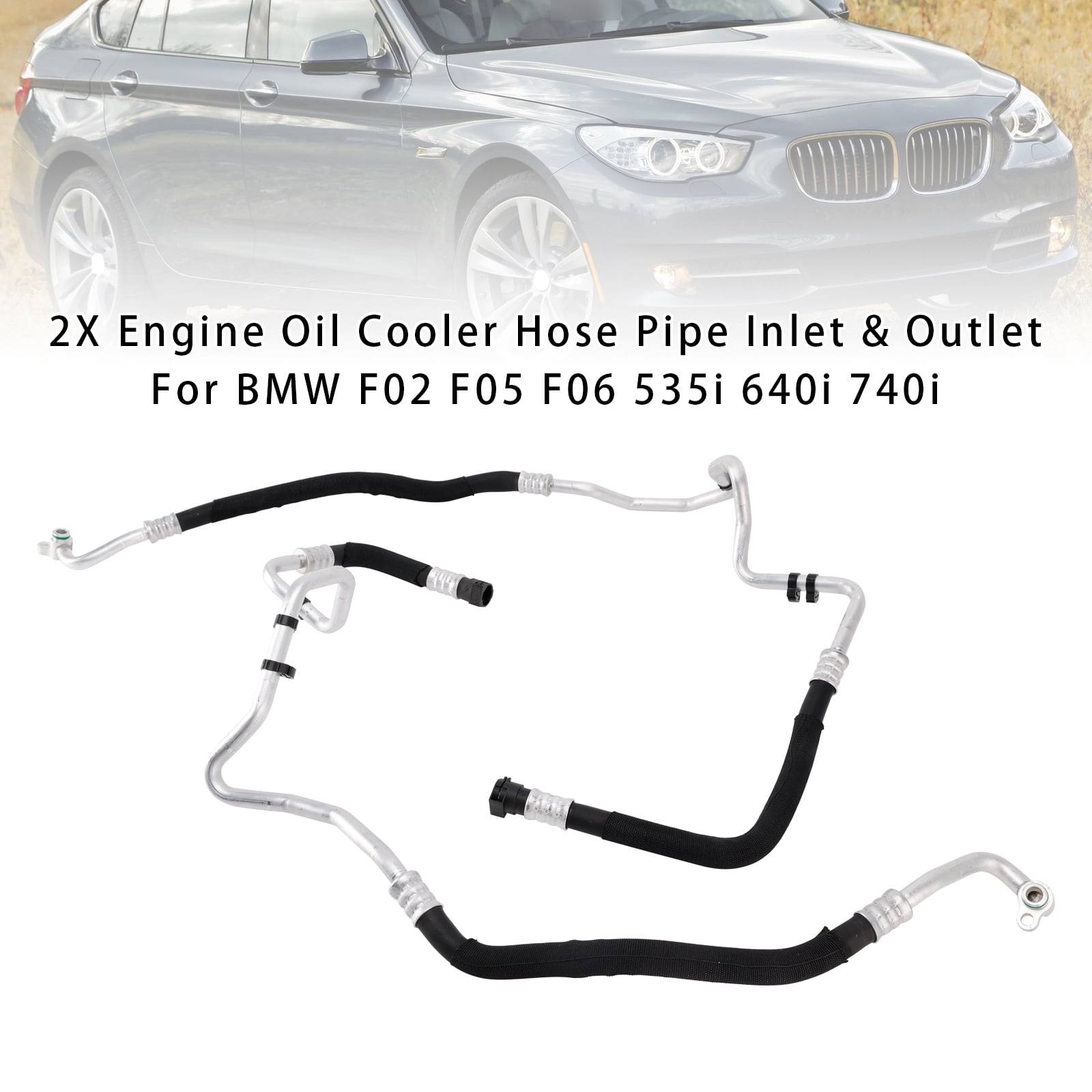 Engine Oil Cooler Hose Pipe Inlet & Outlet for BMW F02 F05 F06 535i ...