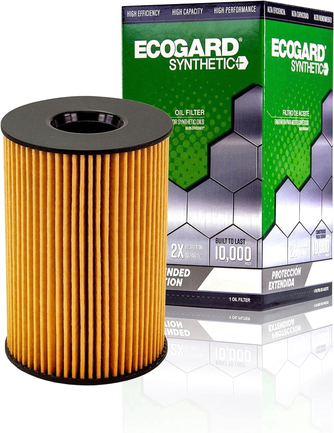 ECOGARD S10002 Premium Cartridge Engine Oil Filter for Synthetic Oil ...