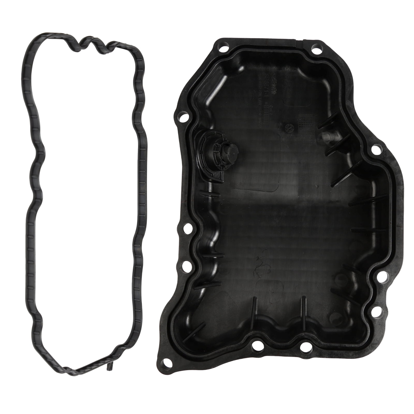 Engine Oil Pan With Gasket Plastic Rubber Black Leakproof Fits for ...