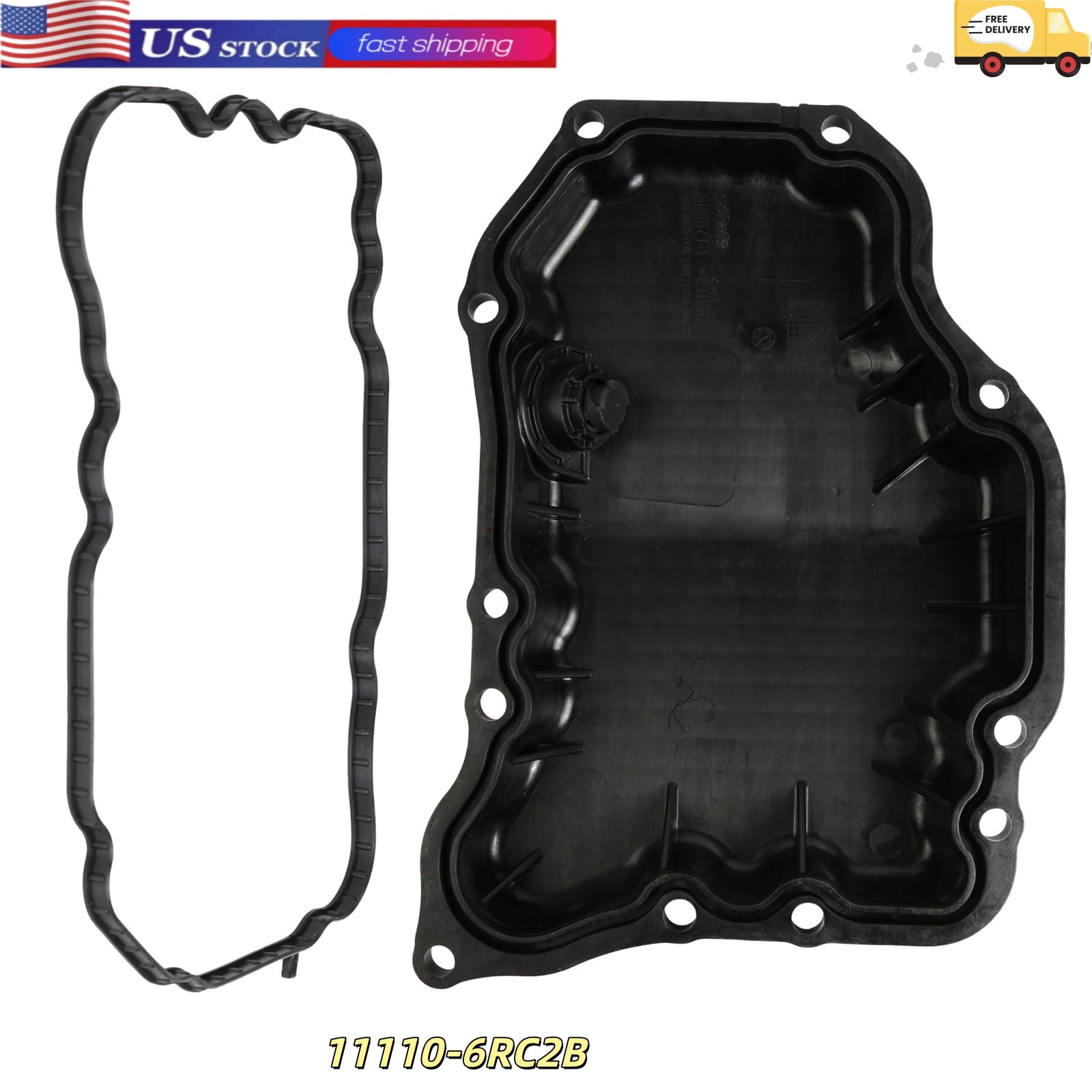 Engine Oil Pan with Gasket Compatible for Nissan Rogue 1.5L Engine 2023 ...