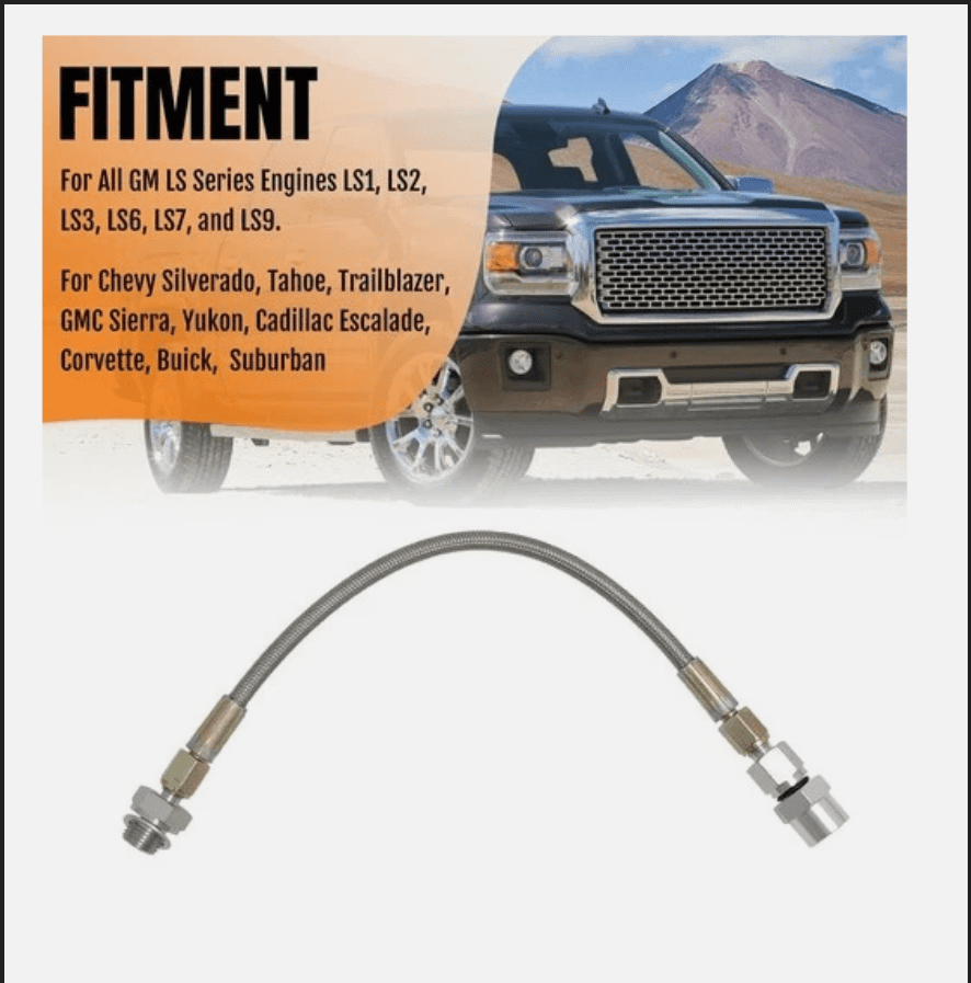 Engine Oil Pressure Sensor Adapter Stainless Steel Oil Pressure Gauge ...