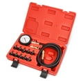 Engine Oil Pressure Testing Diagnostic Tool Kit Dual Scale Gauge with ...