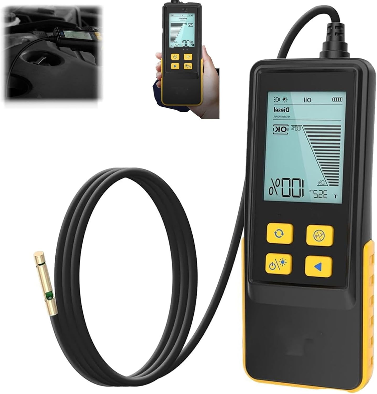 Engine Oil Quality Tester, Au-tool Oil Tester for Gaso-line Die-sel ...