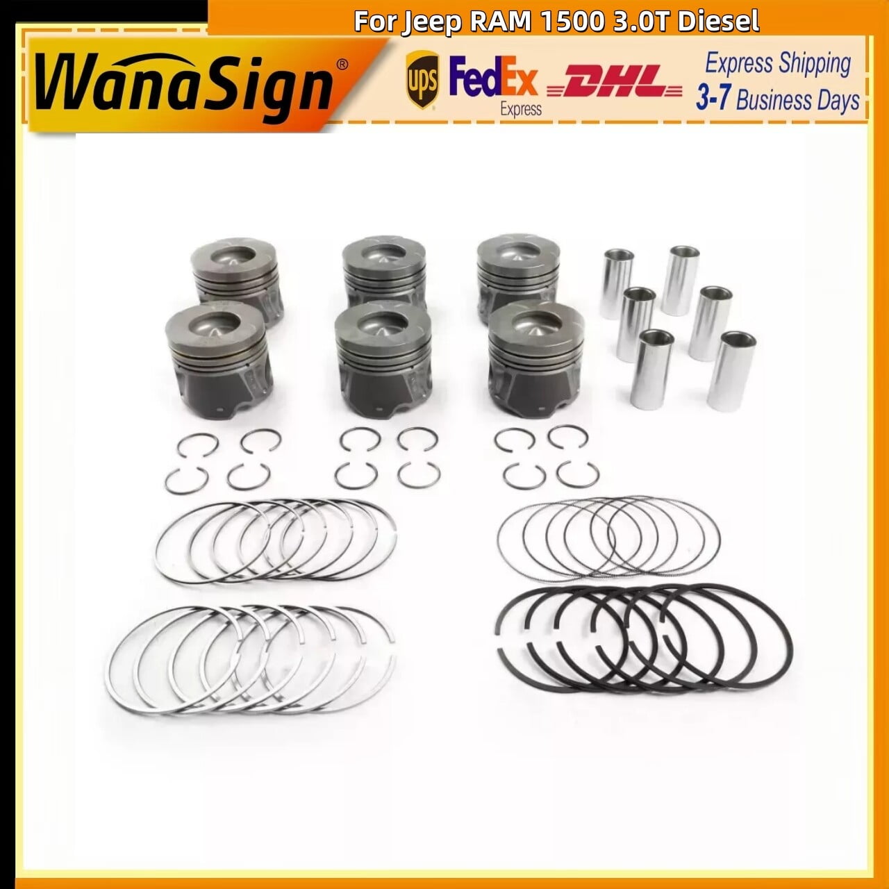 Engine Pistons Gasket Timing Kit Crankshaft Rods For 2011-2014 Jeep For ...