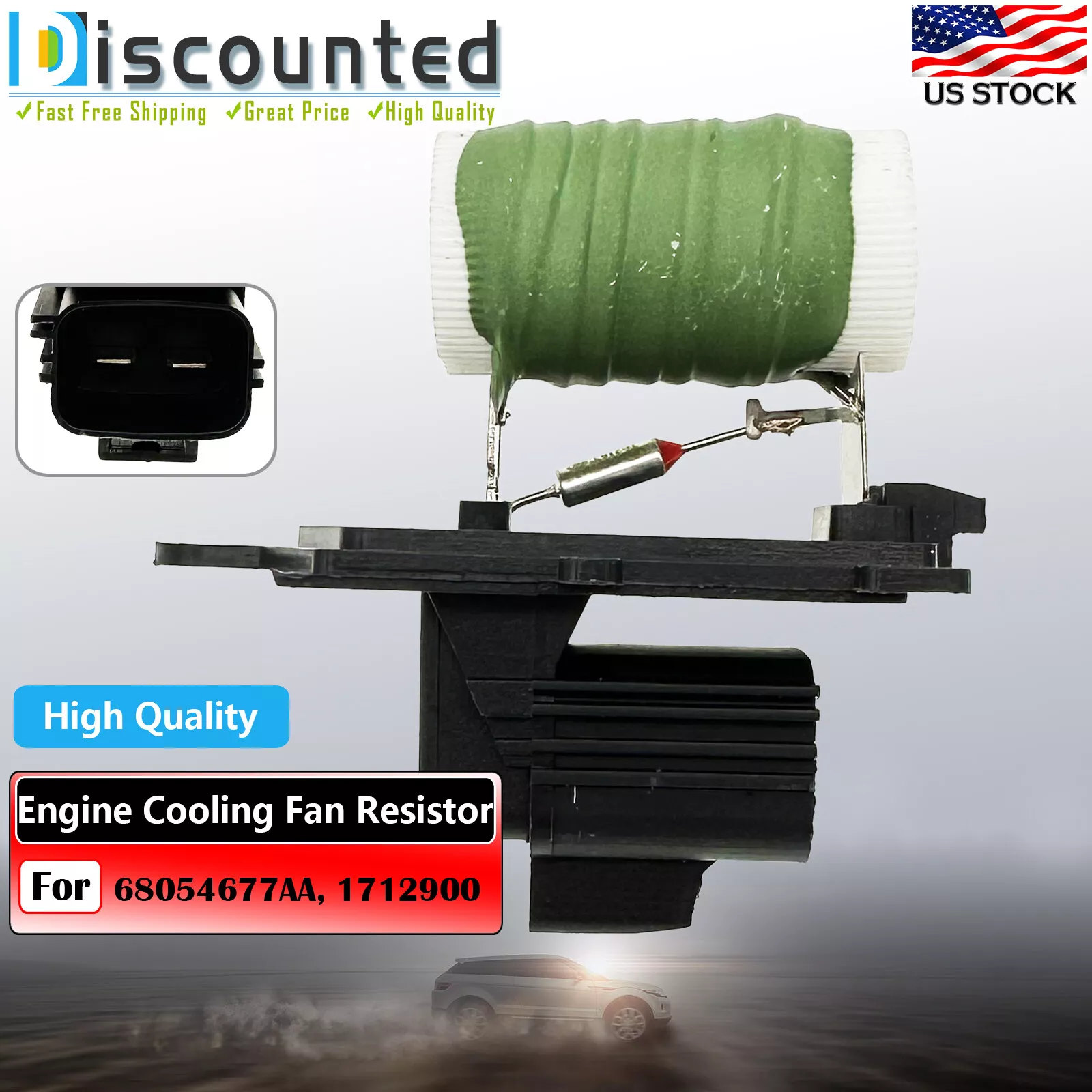 Engine Radiator Cooling Fan Resistor For 2012 2015 Ram C/V 3.6L Mini ...