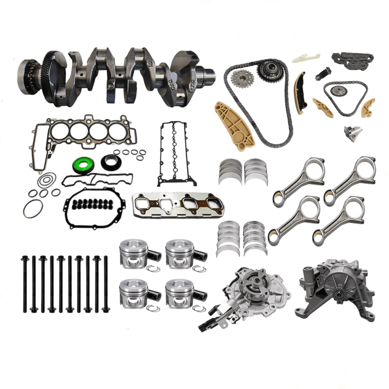 Engine Rebuild Kit Cranksahft Timing Chain For Land Rover Jaguar 204DTA ...
