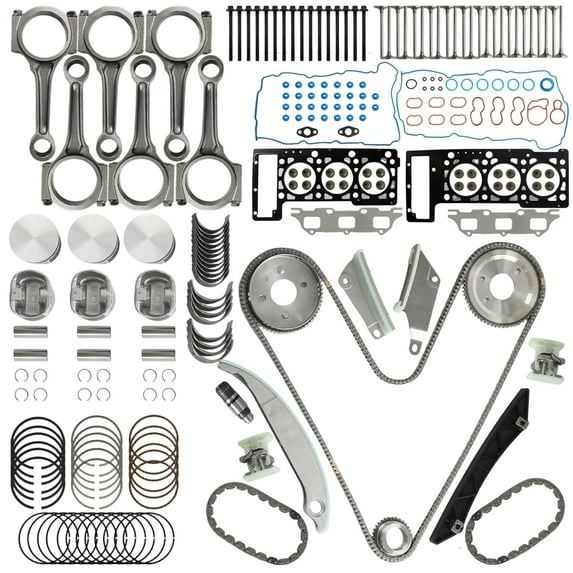 Engine Rebuild Kit Head Gasket Set Timing Chain Piston Con Rod For 2001 ...