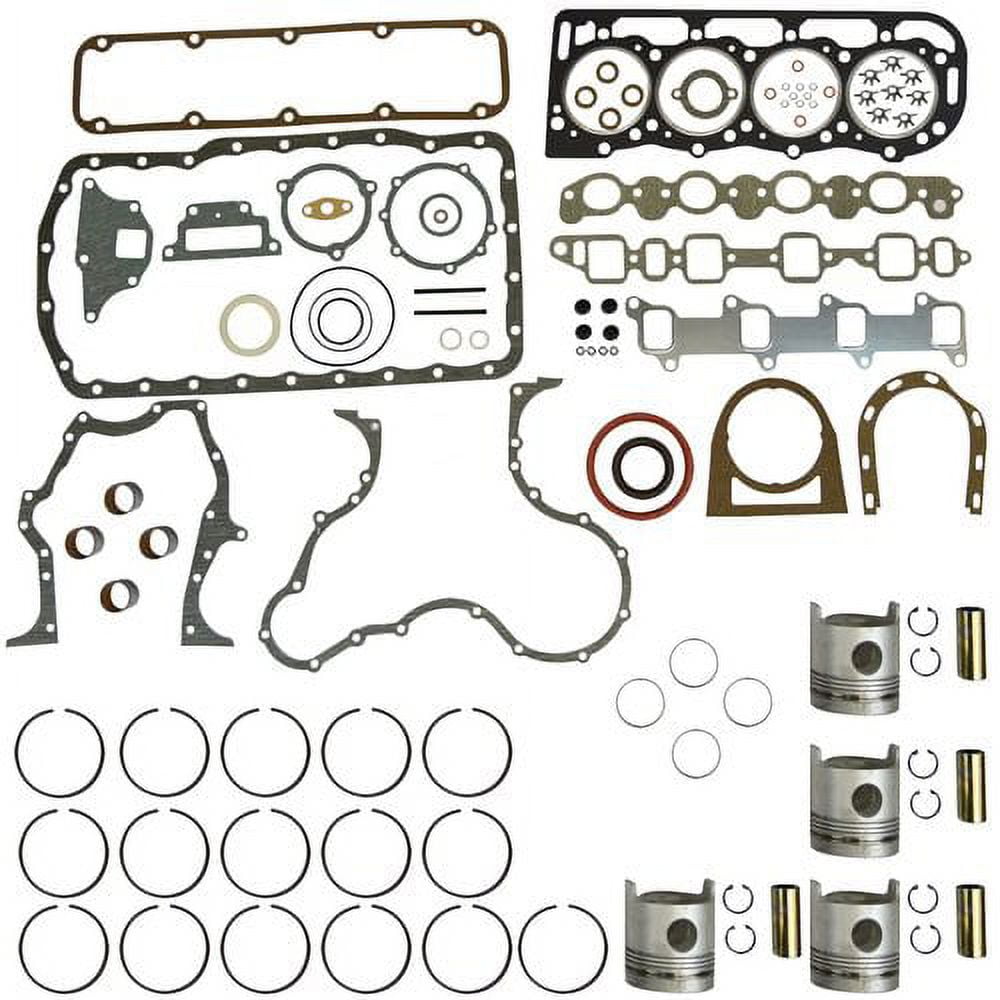 Engine Rebuild Kit - Less Bearings - Standard Pistons fits Ford 750 755 ...
