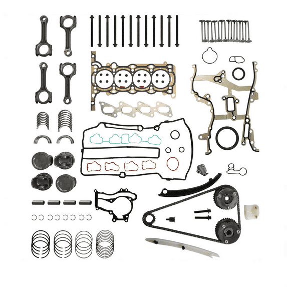 Engine Rebuild Kit Piston Timing Chain Bearing Head Gasket Set Con Rods ...
