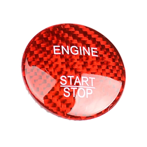 Engine Round Start Button Cover, Sovob Carbon Fiber Engine Start Button ...