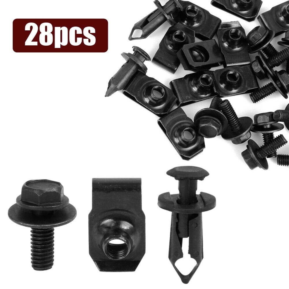 Engine Splash Shield Guard Bumper Hardware Kit Body Bolt Screw U-nut ...