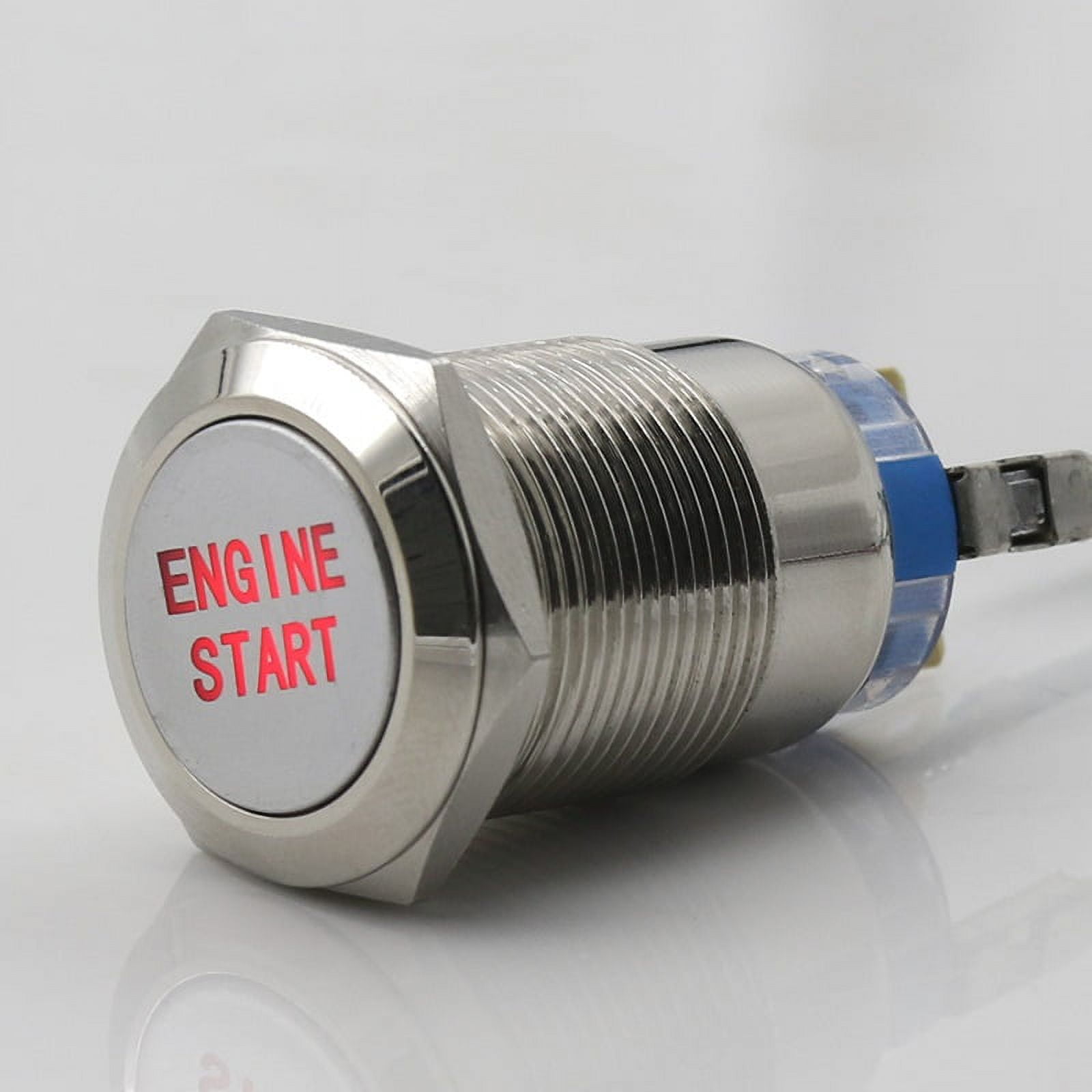 Engine Start Button Push Switch Ignition Car Red LED Metal Round Bolt ...