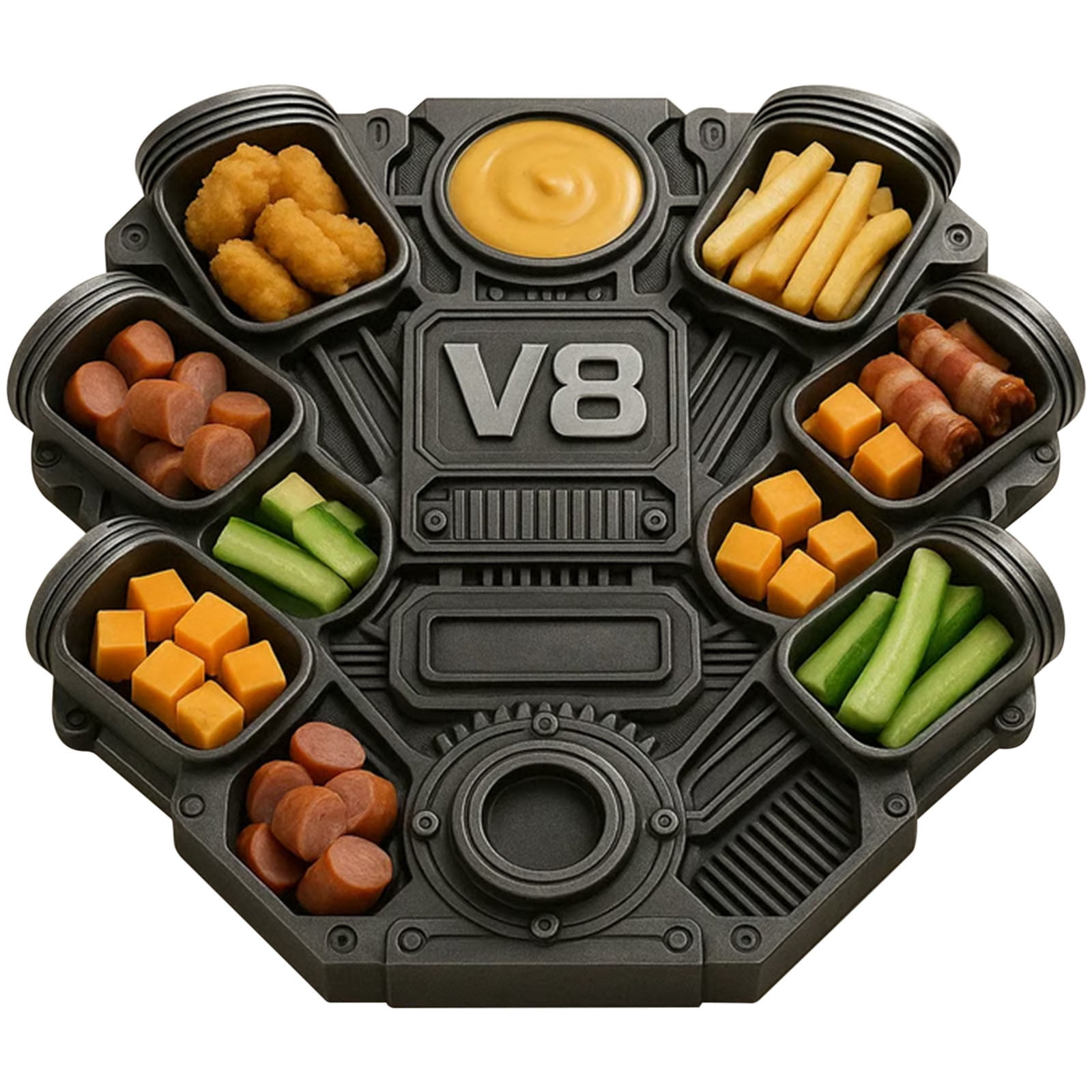 Engine Themed Food Platter, Serving Deli Meats, 12-Piece Set ...