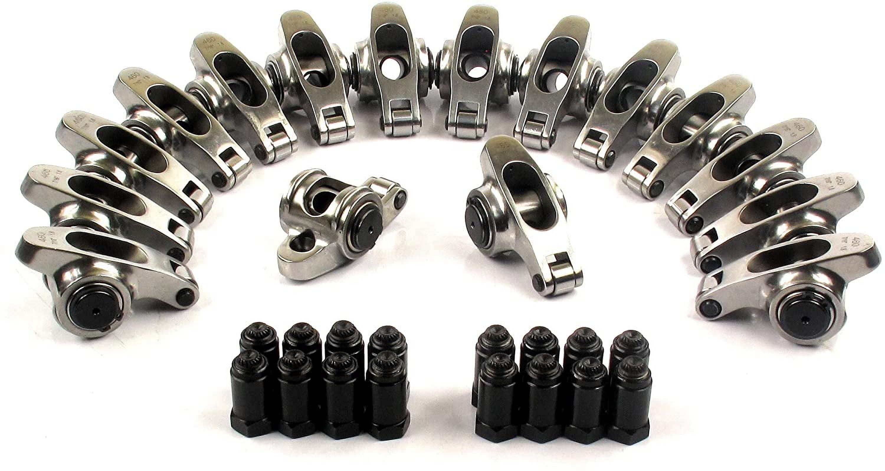 Engine Works 35033 Stainless Steel Rocker Arms, SB Chevy 7/16" Stud, 1. ...