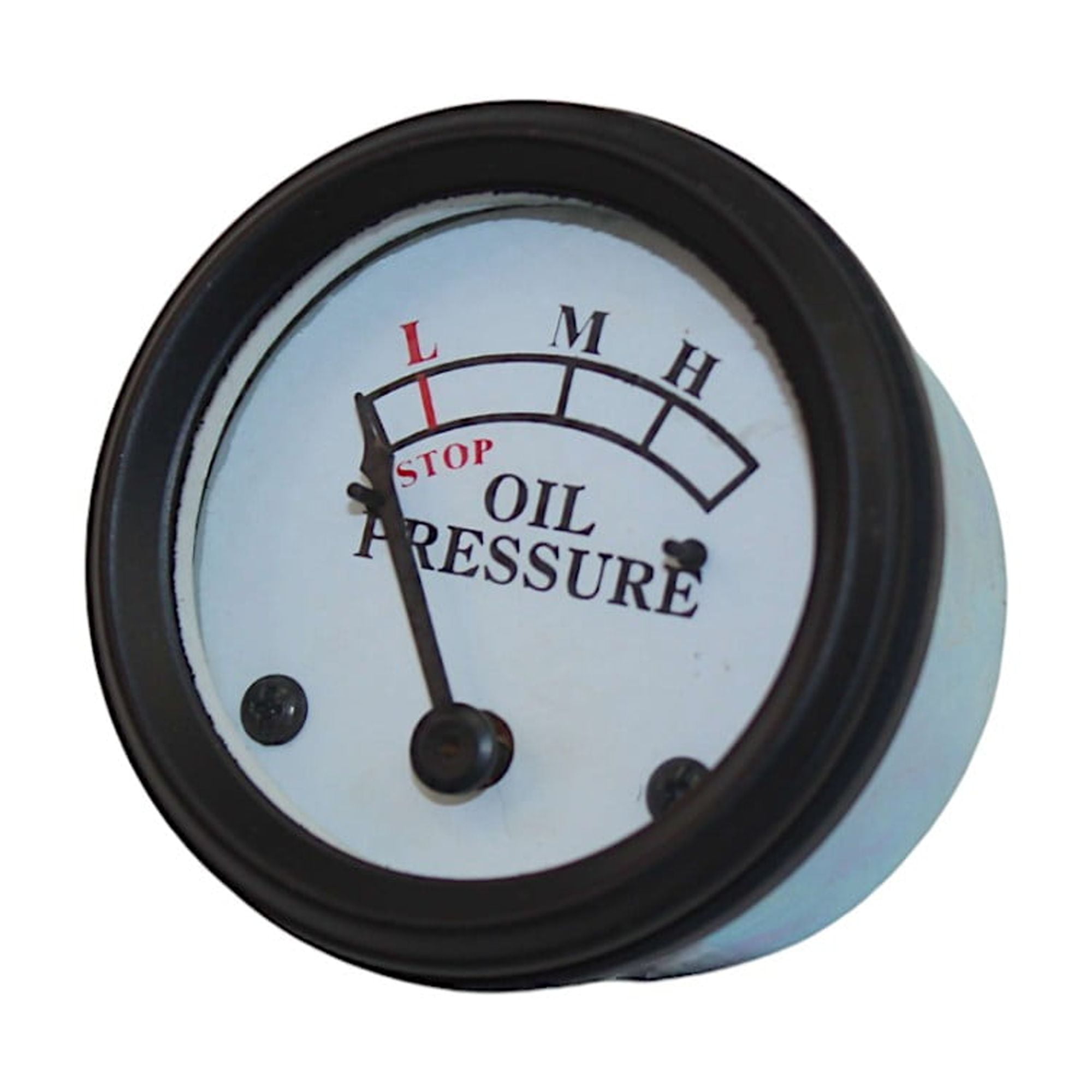 Engine mounted Oil Pressure Gauge (0-25 PSI) - White Face Fits John ...