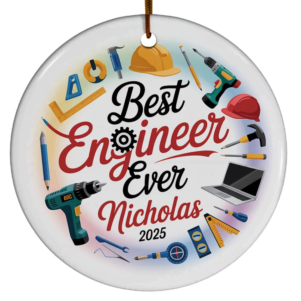 Engineer Christmas Ornament 2025, Christmas Ornament, Civil Gift for ...