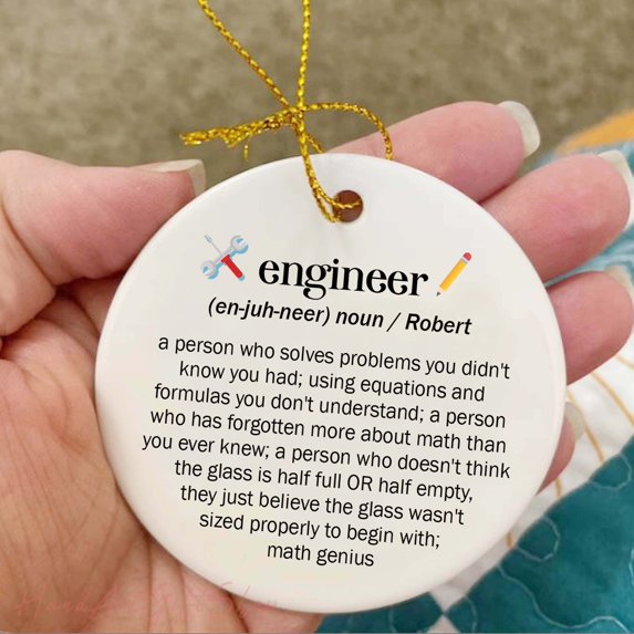 Engineer Definition 2D Flat Ornament 2025 + Funny Engineering Gift ...