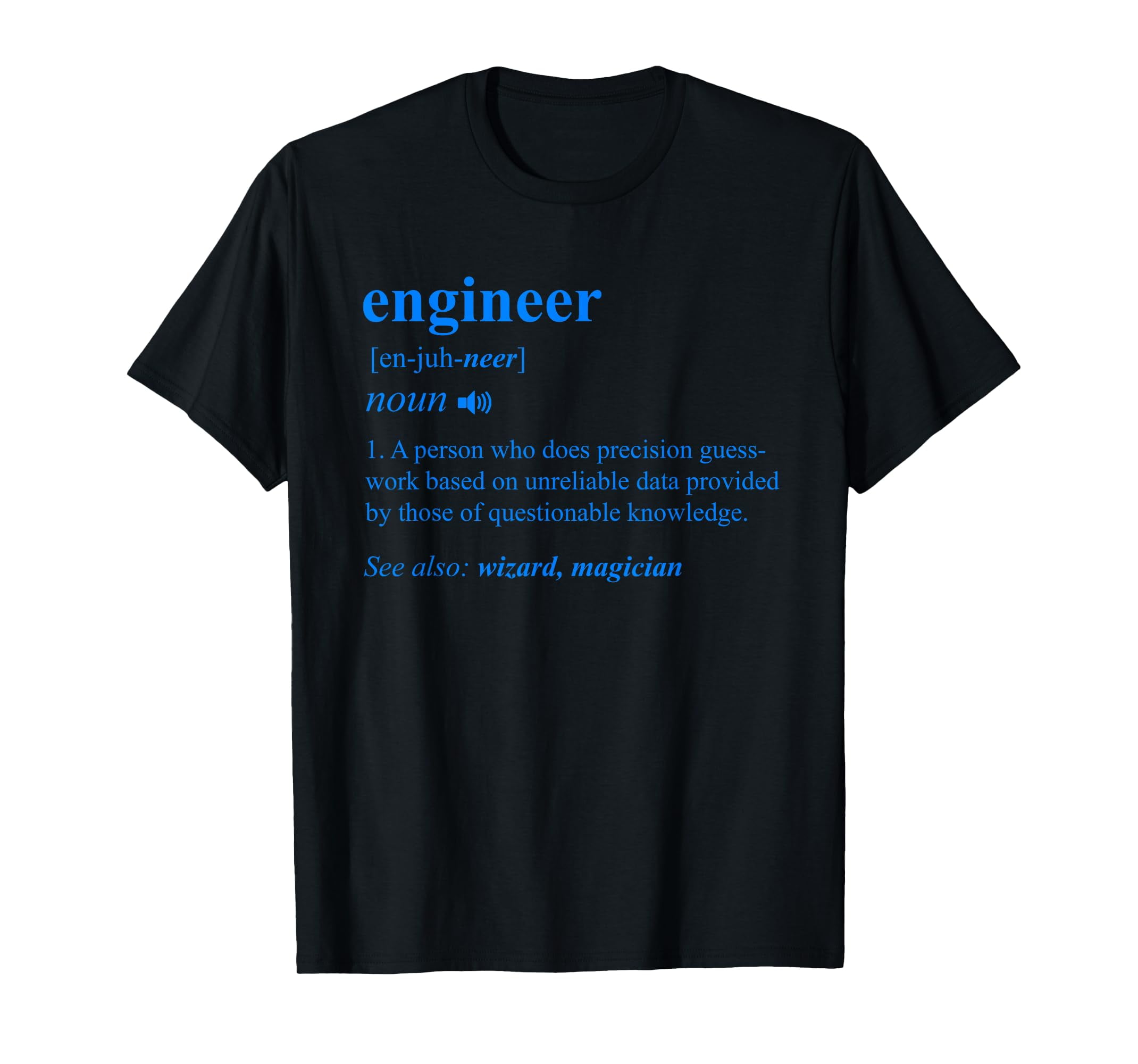 Engineer Definition Funny Engineering Mechanical Civil Gift T-Shirt ...