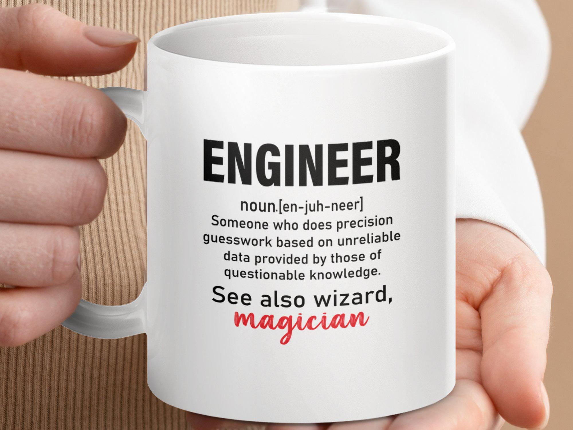 Engineer Definition Mug, Funny Engineer Office Humor Coffee Cup Gift ...