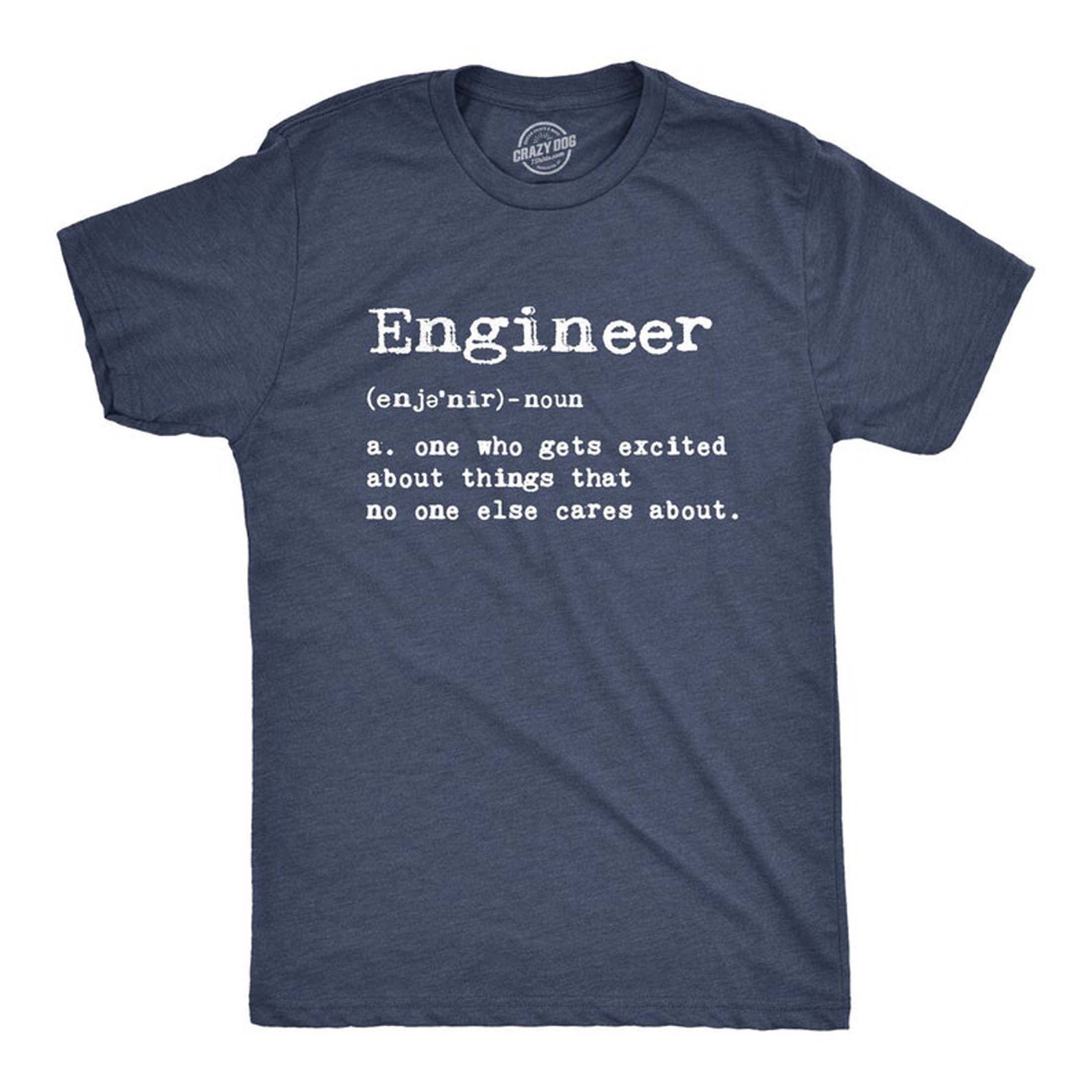 Engineer Defintion T Shirt, Funny Mens Tshirt, Tshirt for Engineers ...