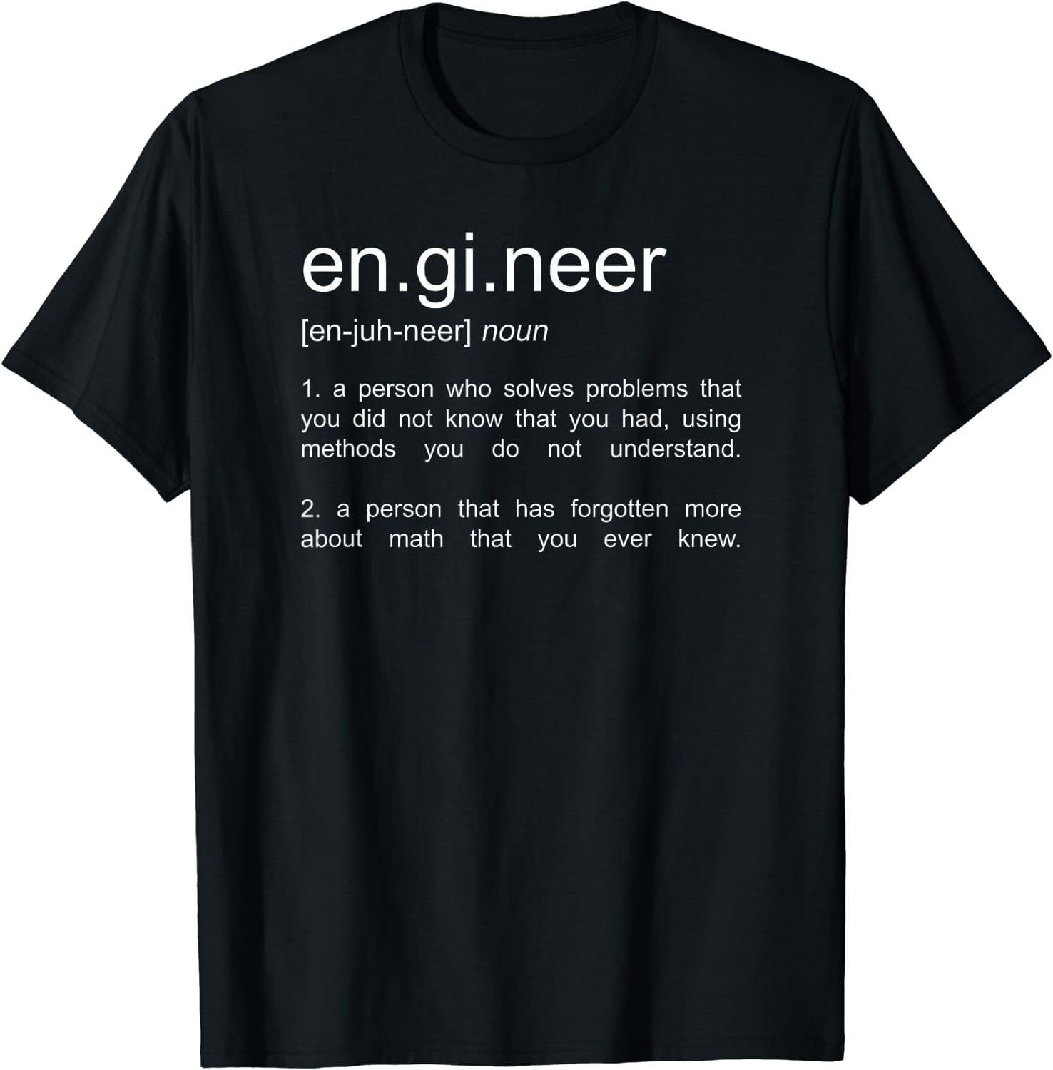 Engineer Funny Dictionary Definition T-Shirt - Walmart.com