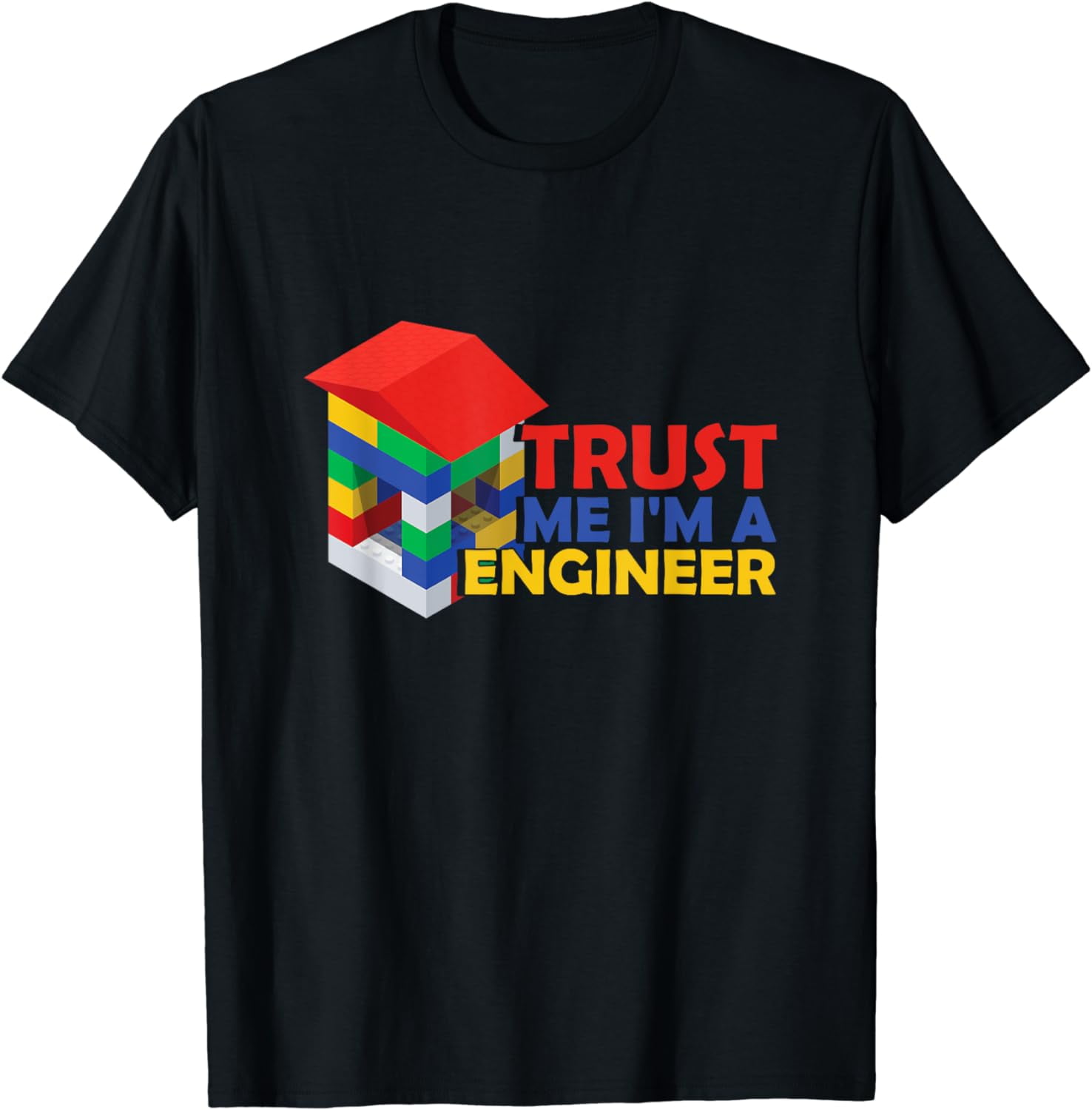 Engineer Kids Children Toy Build Builder Big Building Blocks T-Shirt - Walmart.com