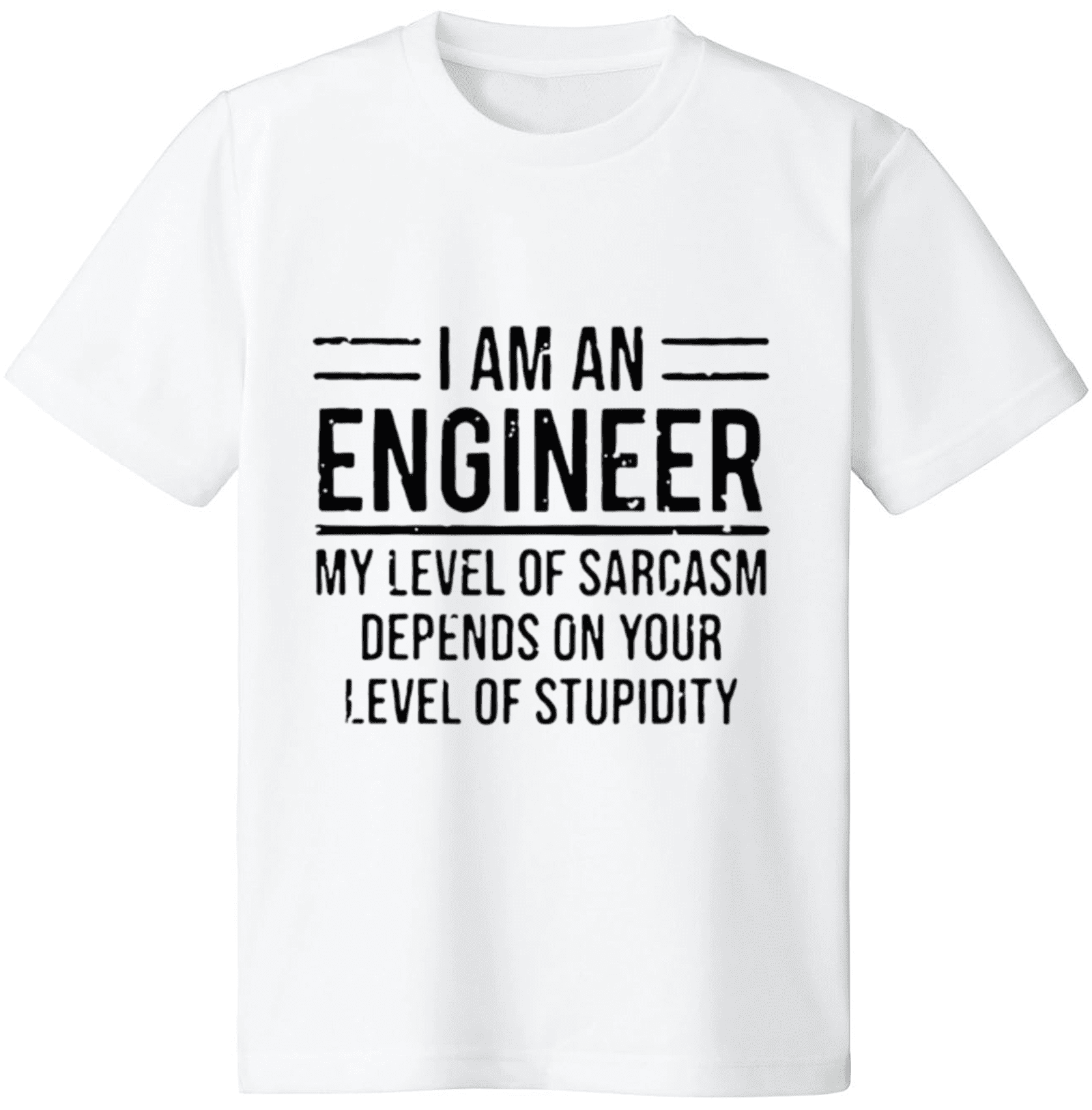 Engineer' Print T Shirt, Casual Short Sleeve Crew Neck Tshirt For ...