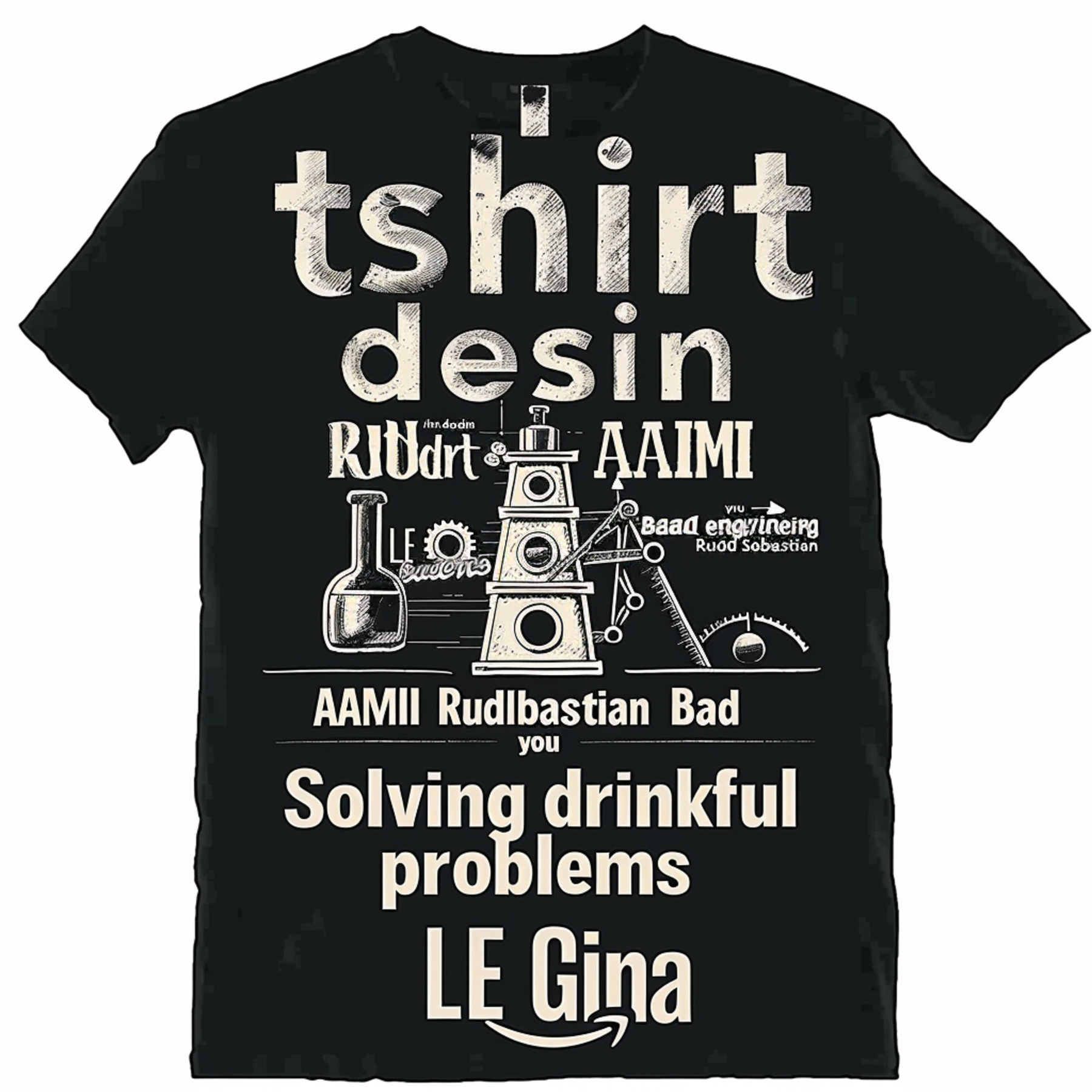 Engineer T Shirt: 'AAMI Rudd ' with engineer symbol 'Bad engineering ...
