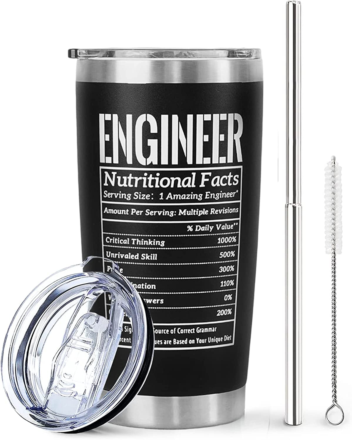 Engineer Tumbler with Lid and Straw- Funny Engineer Gifts for Engineers ...