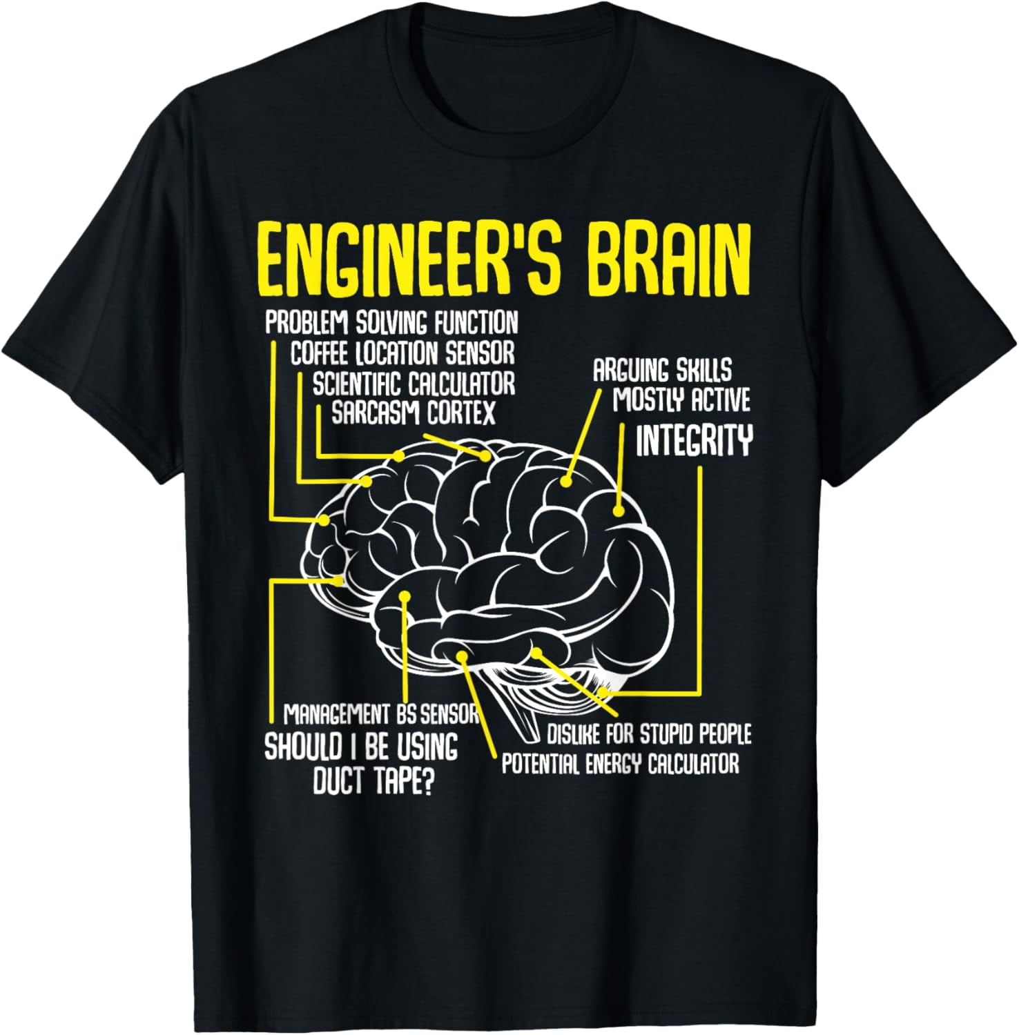 Engineer's Brain Engineering Engineering T-Shirt - Walmart.com