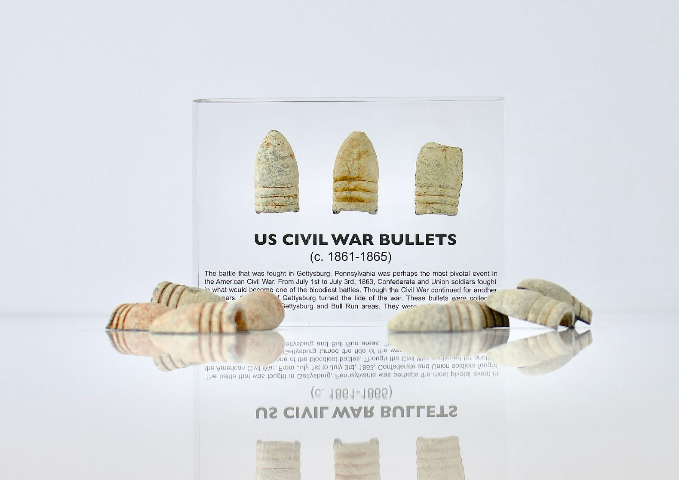 Engineered Labs Educational Museum Civil War Bullets Artifact Display ...
