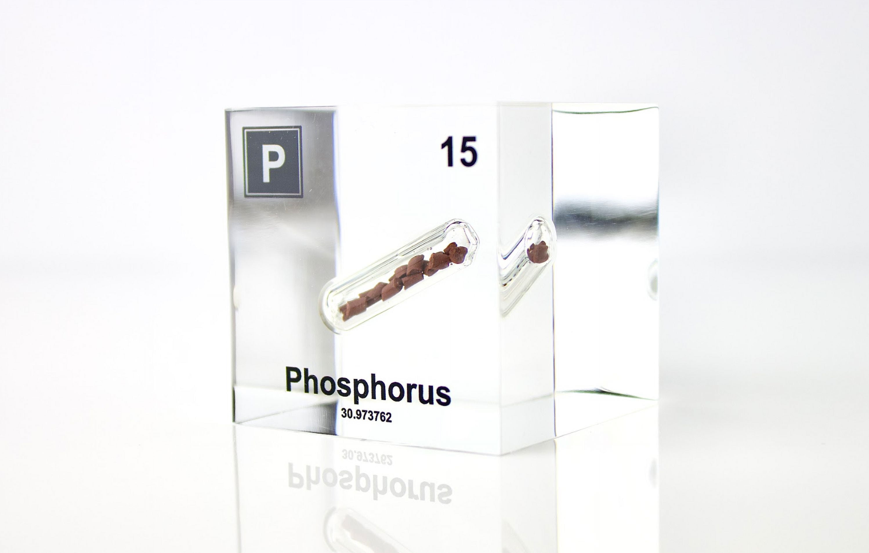 Engineered Labs Educational Phosphorus Element Cube Display Clear ...