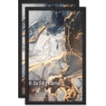 Engineered Wood 8.5x14 Picture Frame Set of 2, Black Frame for 8.5 x 14 ...