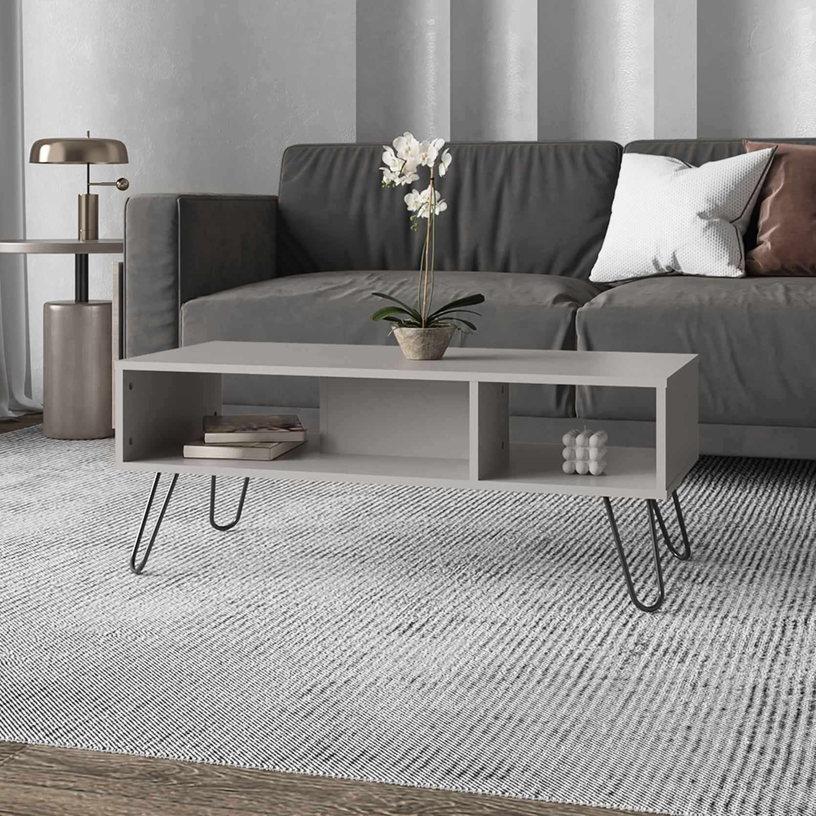 Engineered Wood - Sturdy Metal Leg Support - Media Console Setup ...